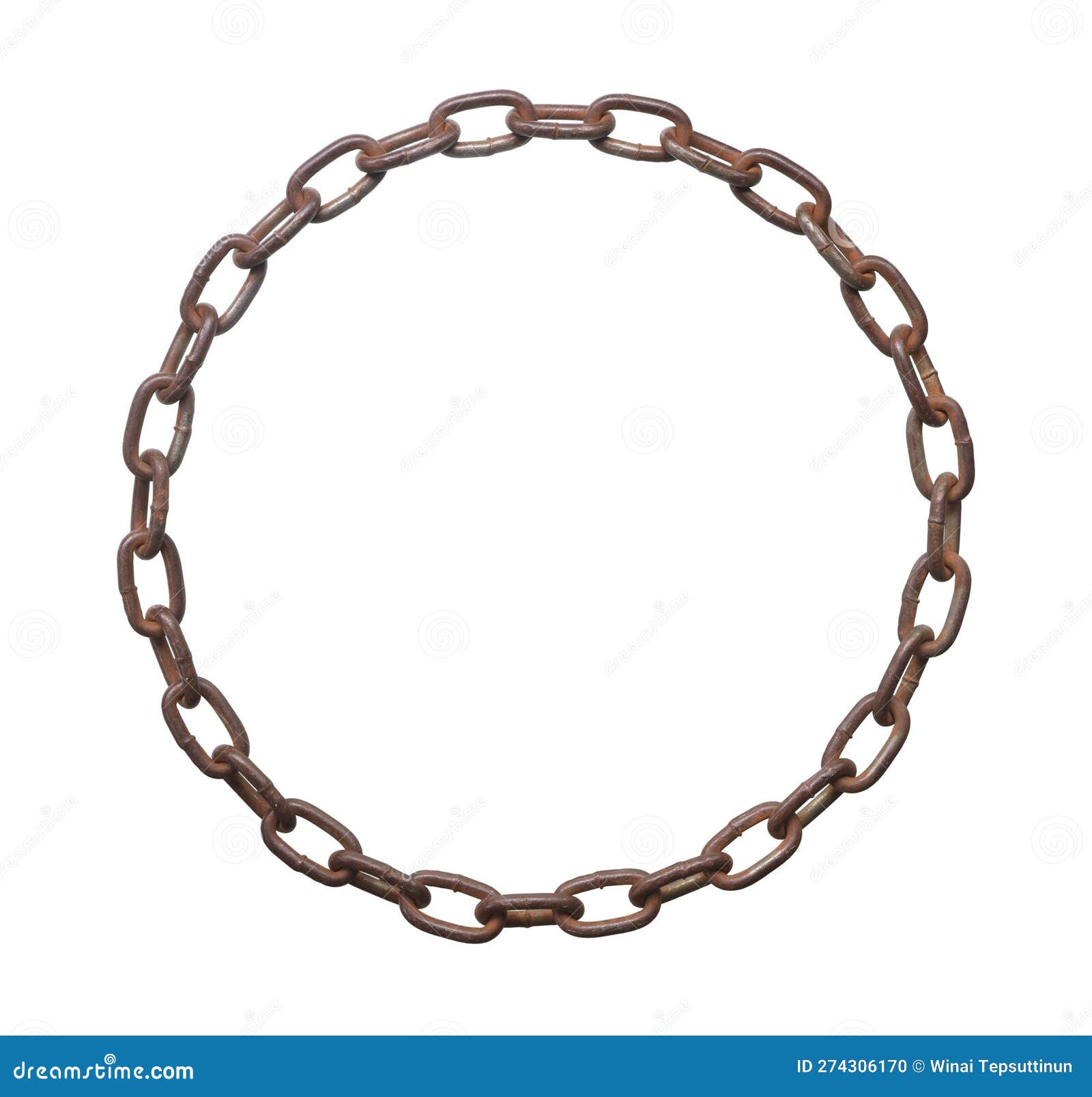 Rusty chain circle stock photo. Image of weathered, metal - 274306170