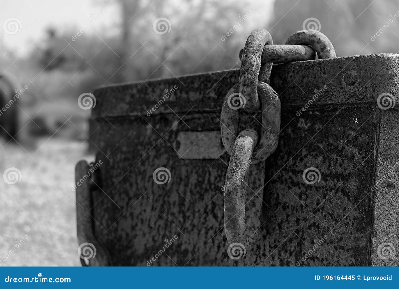 Rusty Chain Hanging Out of Mine Cart Stock Image - Image of goldmine ...