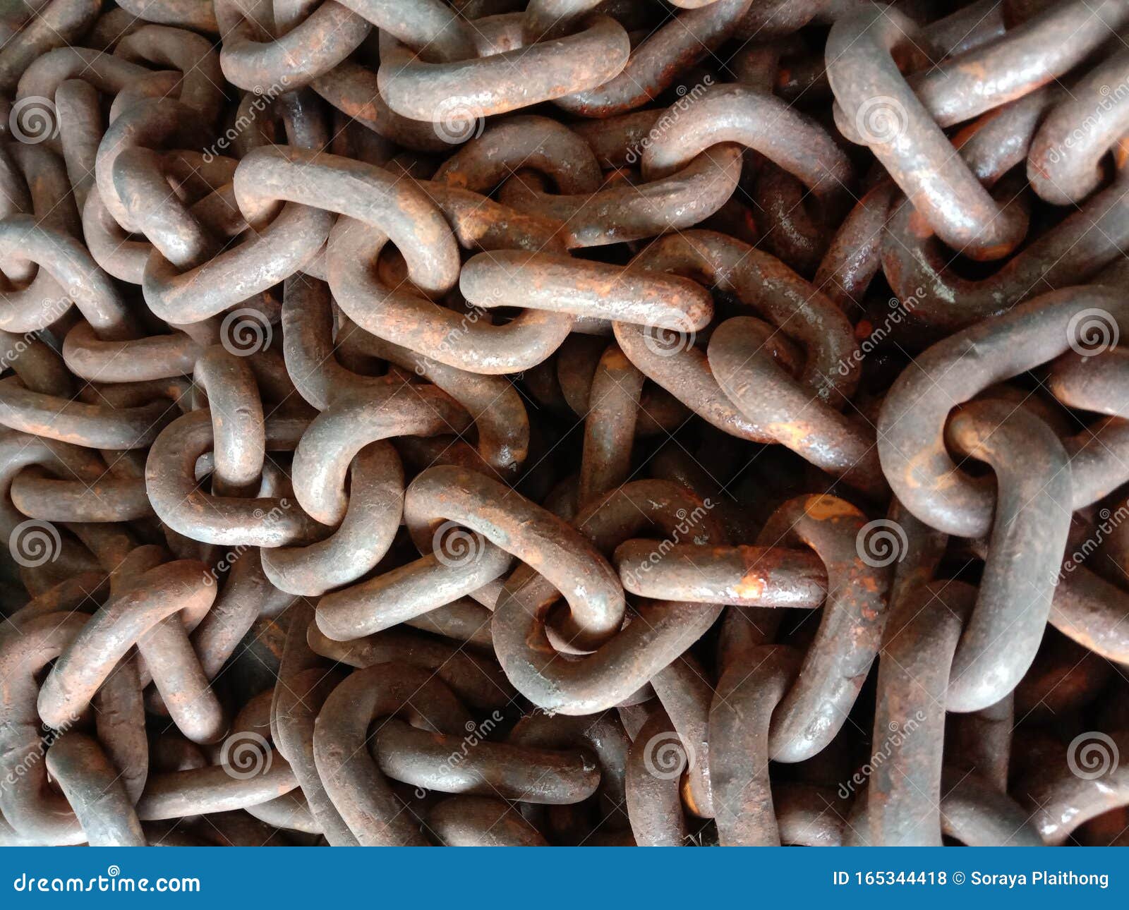 Rusty Chain Link Backgrounds and Textures Closeup . Stock Photo - Image ...