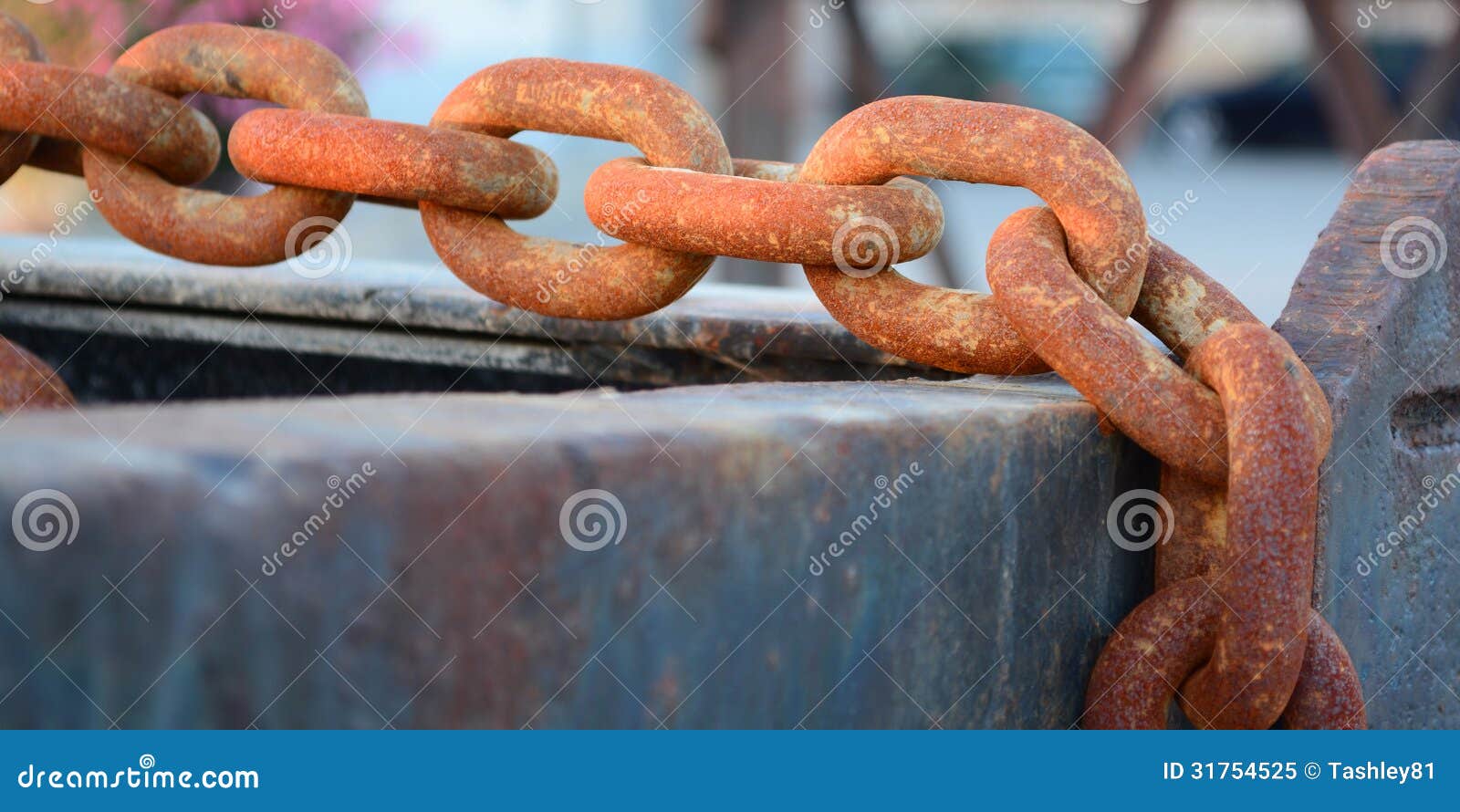 Rusty chain stock image. Image of metal, rings, shackle - 31754525