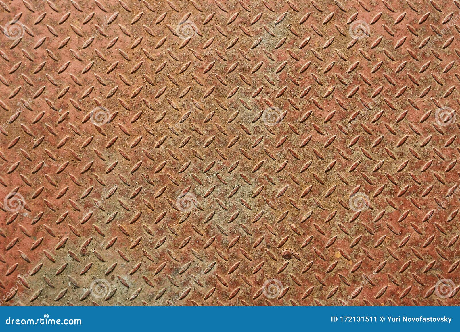 Rusty Checked Plate. Metal Floor. Background Stock Image - Image of ...
