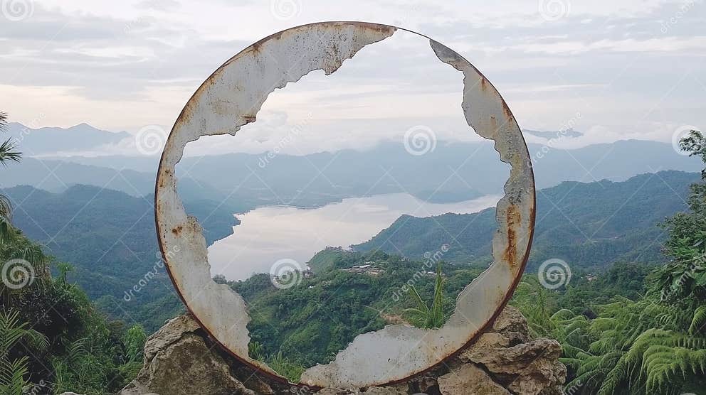 Rusty Circle on Weathered Rock, a Study in Texture and the Passage of ...