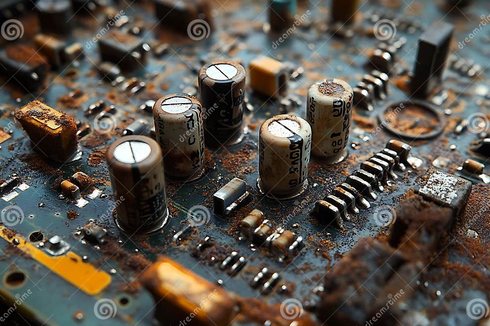 Rusty Circuit Board stock illustration. Illustration of decline - 350793971