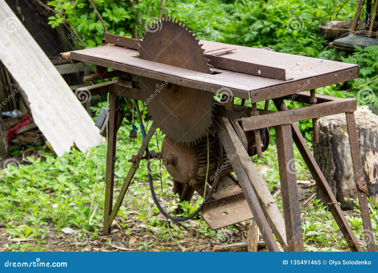Rusty Circular Saw in Old Sawmill Stock Image - Image of equipment ...