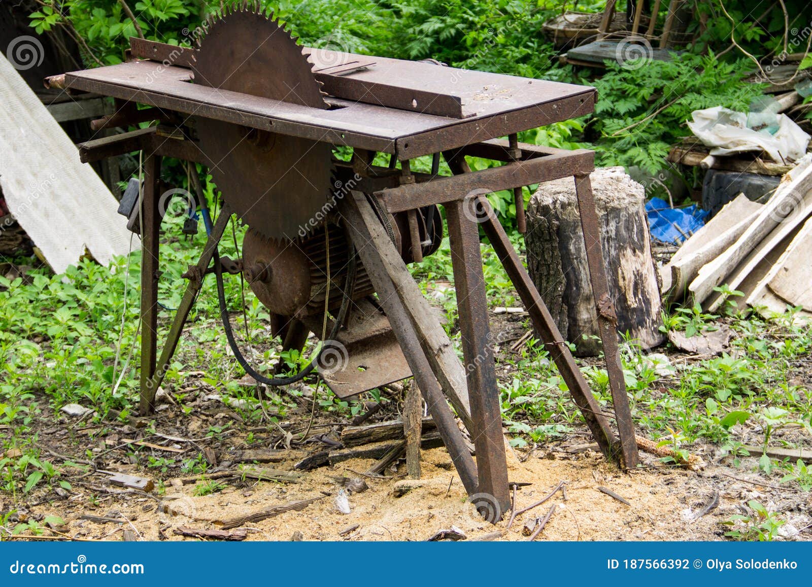 Rusty Circular Saw in Old Sawmill Stock Photo - Image of industry ...