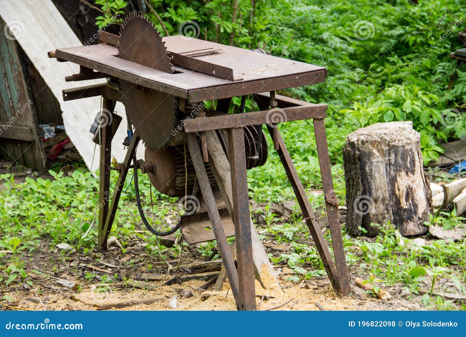 Rusty Circular Saw in Old Sawmill Stock Photo - Image of blade, rust ...