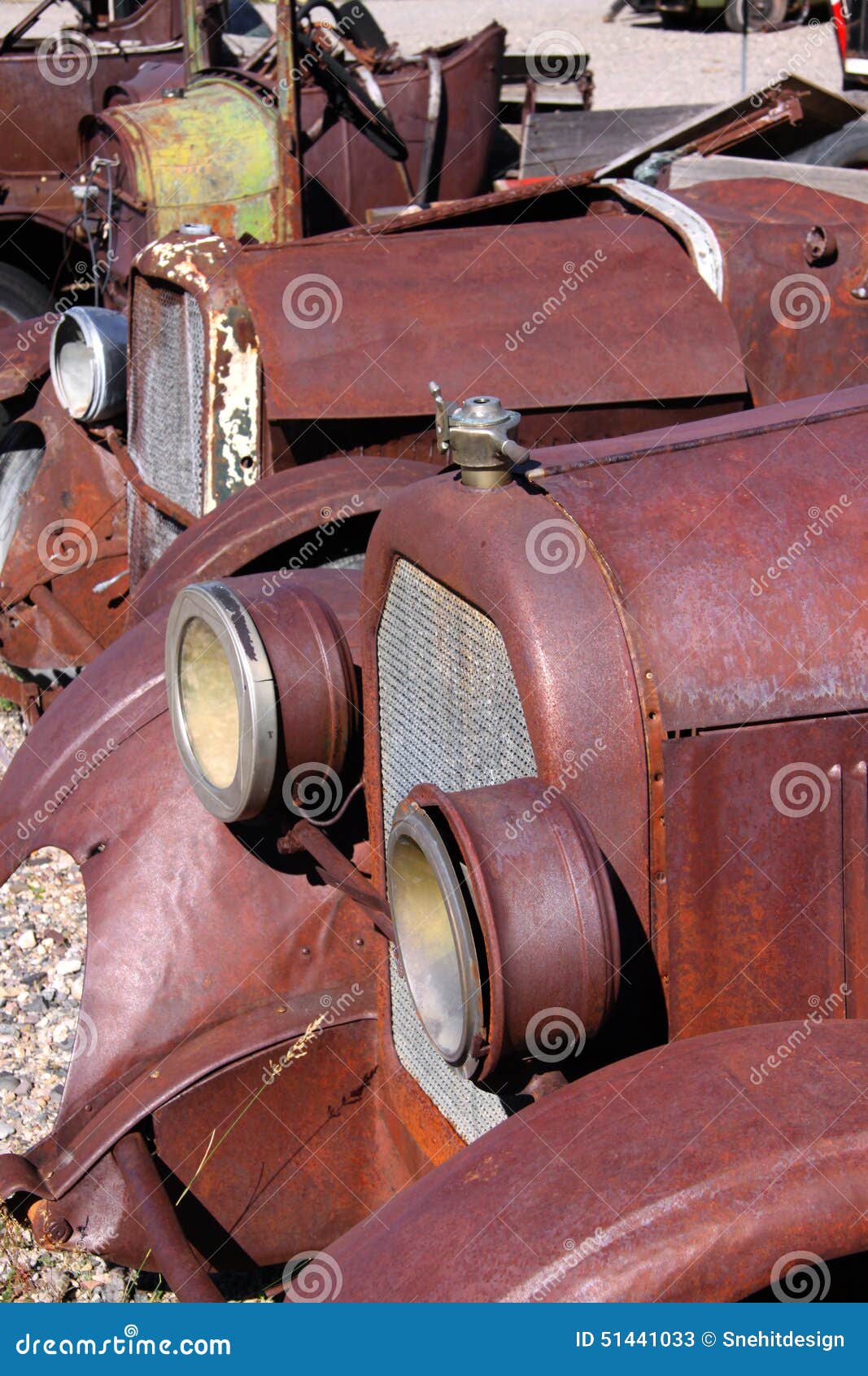 Rusty classic cars stock image. Image of junkyard, automobile - 51441033