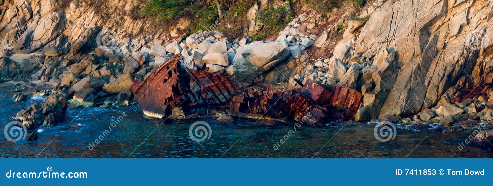 Rusty coastal shipwreck stock image. Image of shore, rusty - 7411853