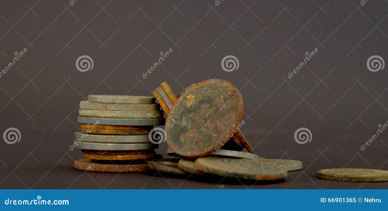 Rusty coins stock image. Image of european, investment - 66901365