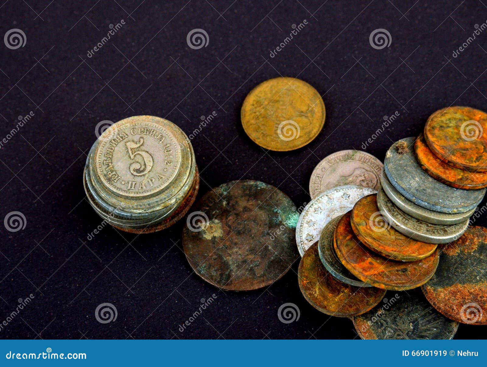 Rusty coins stock image. Image of financial, bulgaria - 66901919