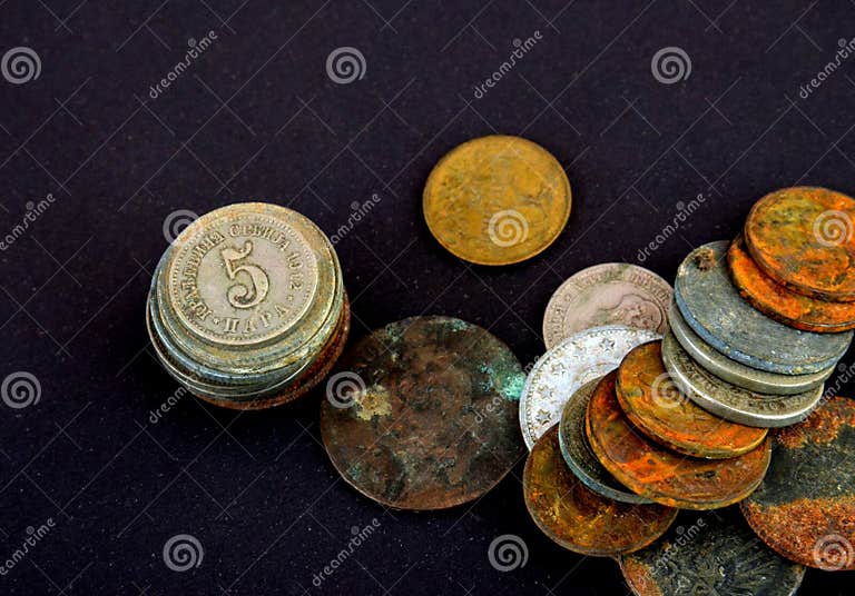 Rusty coins stock image. Image of financial, bulgaria - 66901919