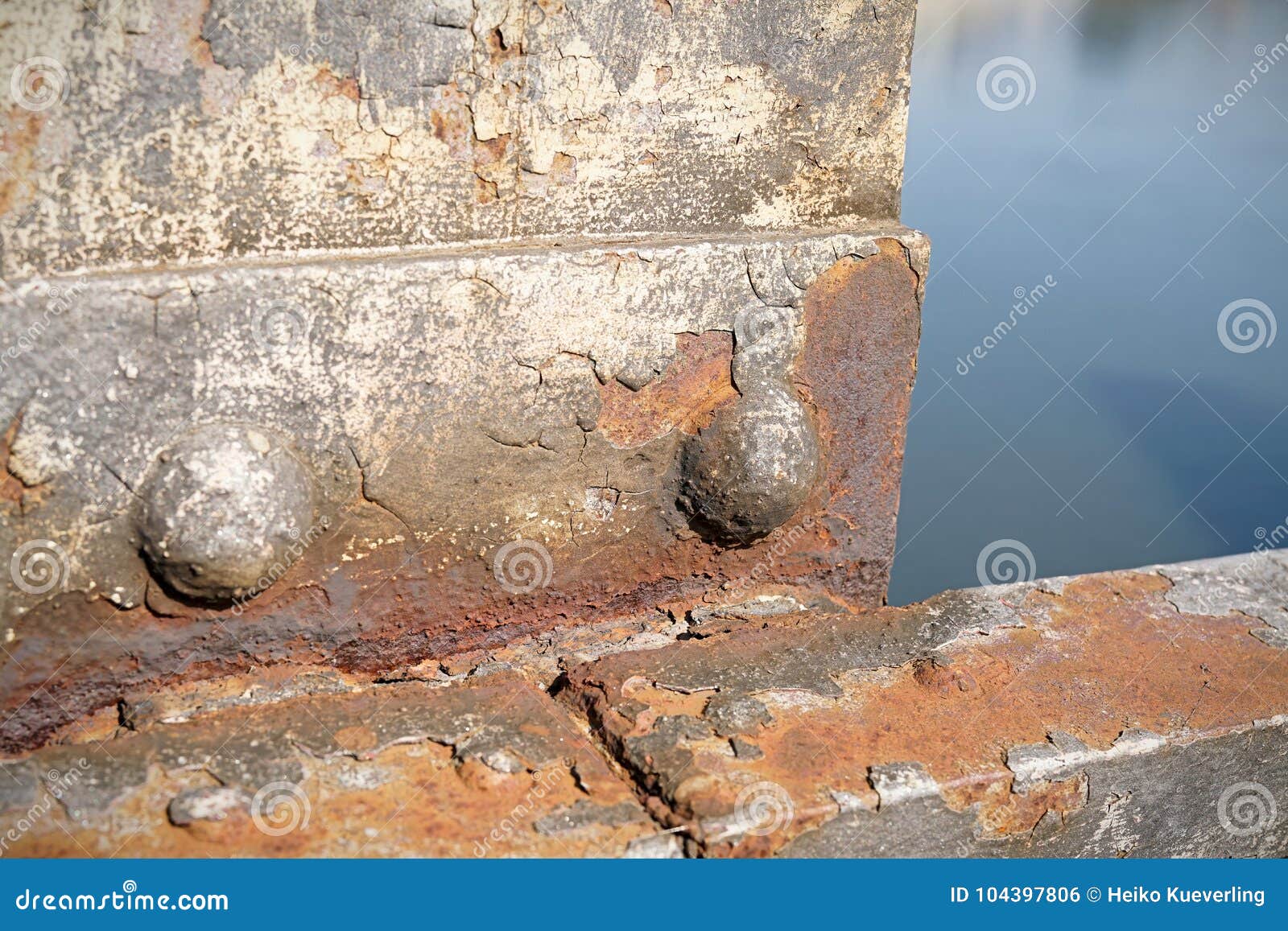 Rusty Component of an Old Bridge Stock Photo - Image of iron, detail ...