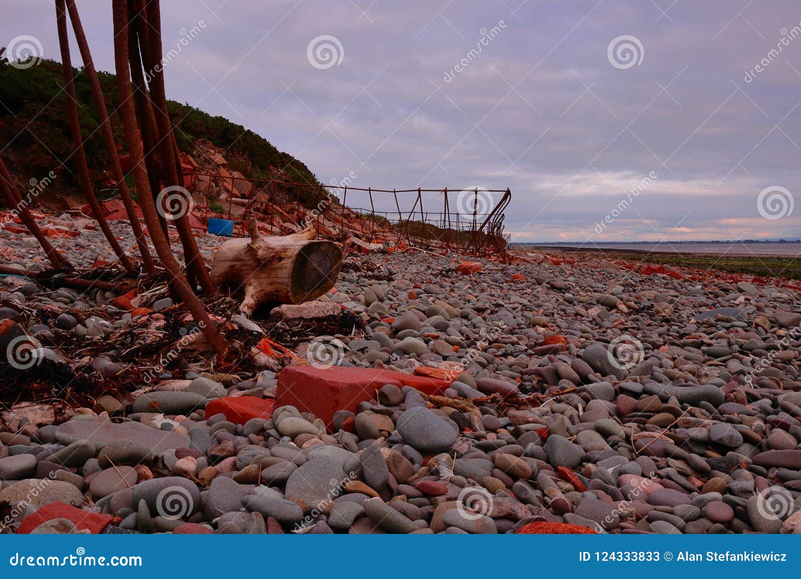 Rusty Constructions on the Beach Stock Image - Image of scotland ...