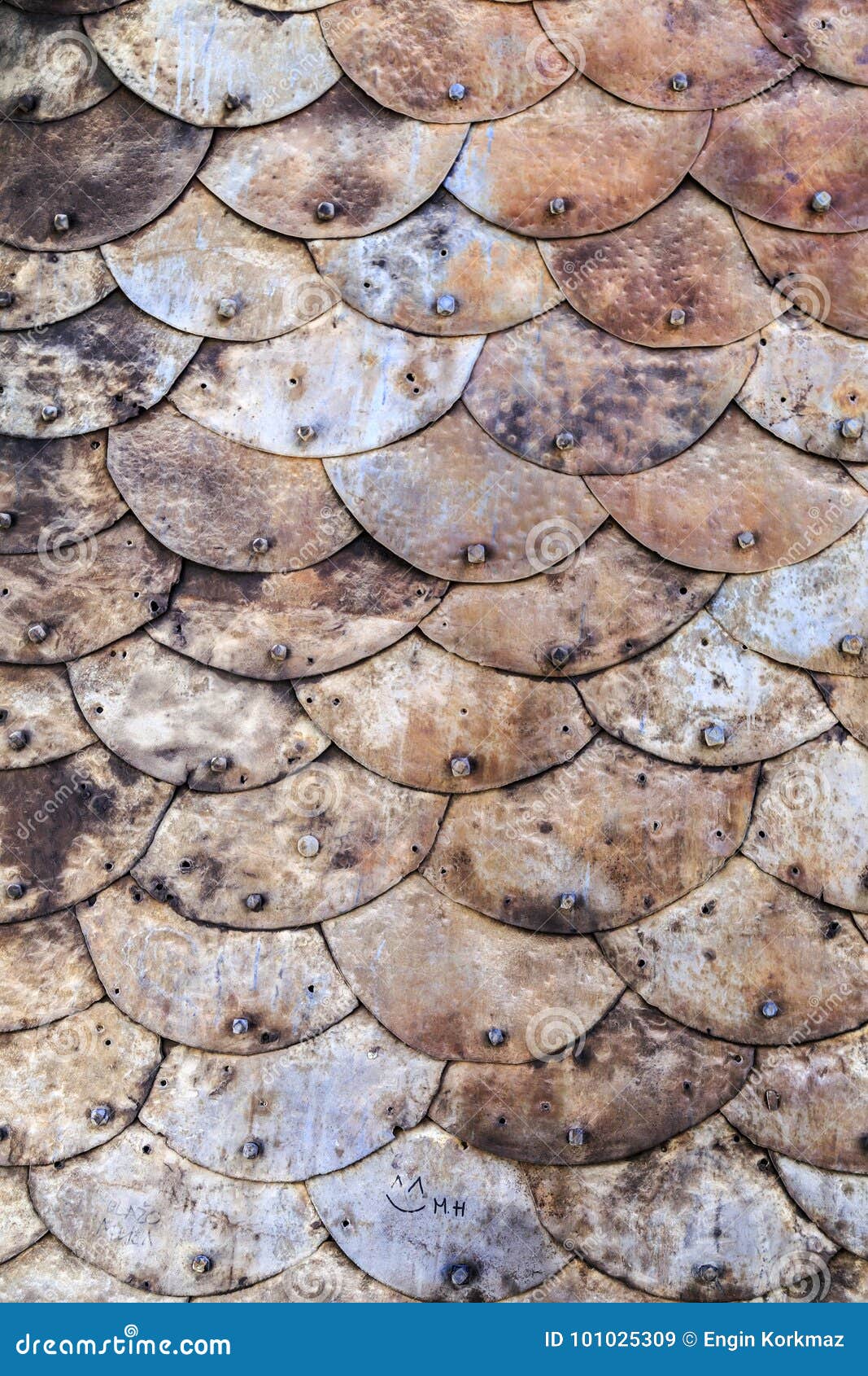 Rusty Copper Fish Scale Texture Stock Image - Image of backdrop ...