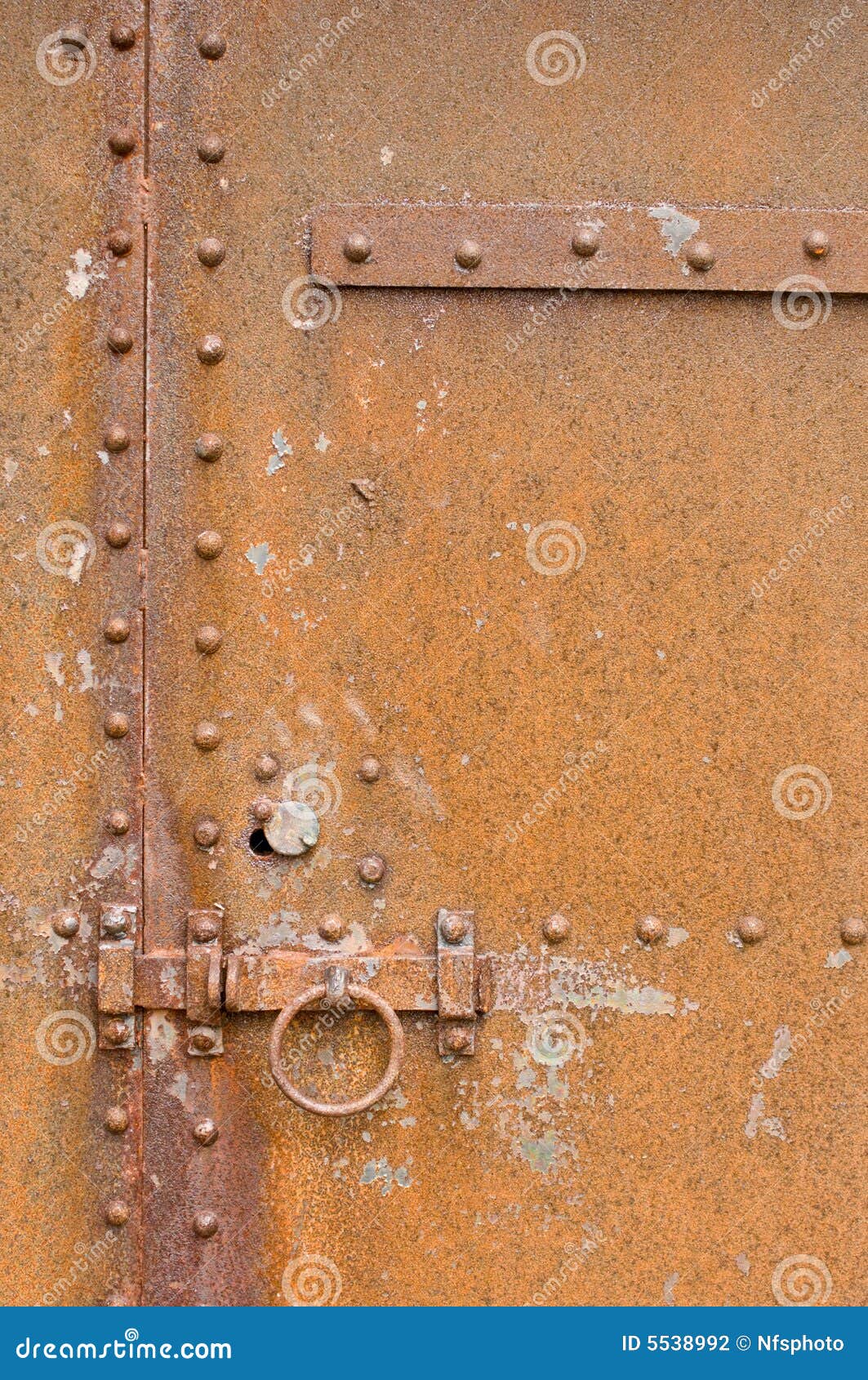Rusty, Corroded Old Metal Door, Latch and Bolts Stock Photo - Image of ...