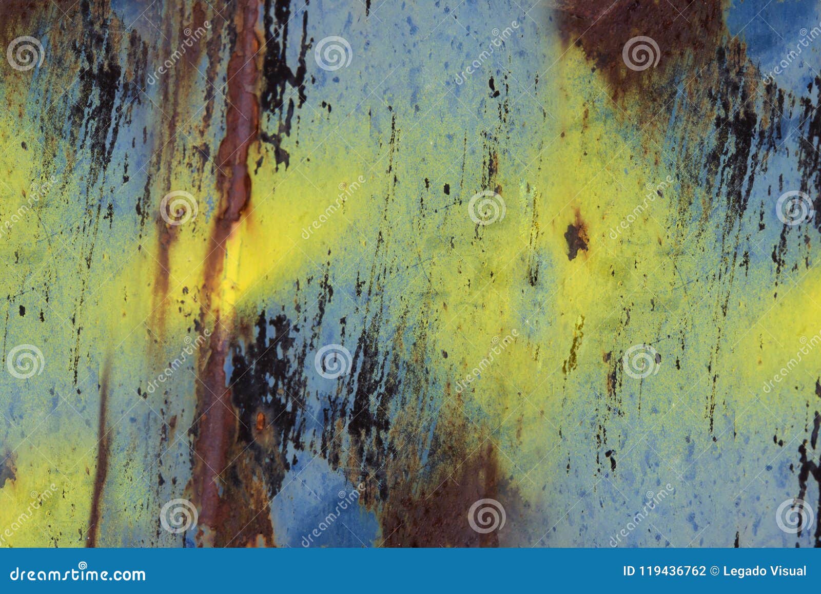 Rusty and Corrosive Blue Metal Stock Photo - Image of background, rust ...