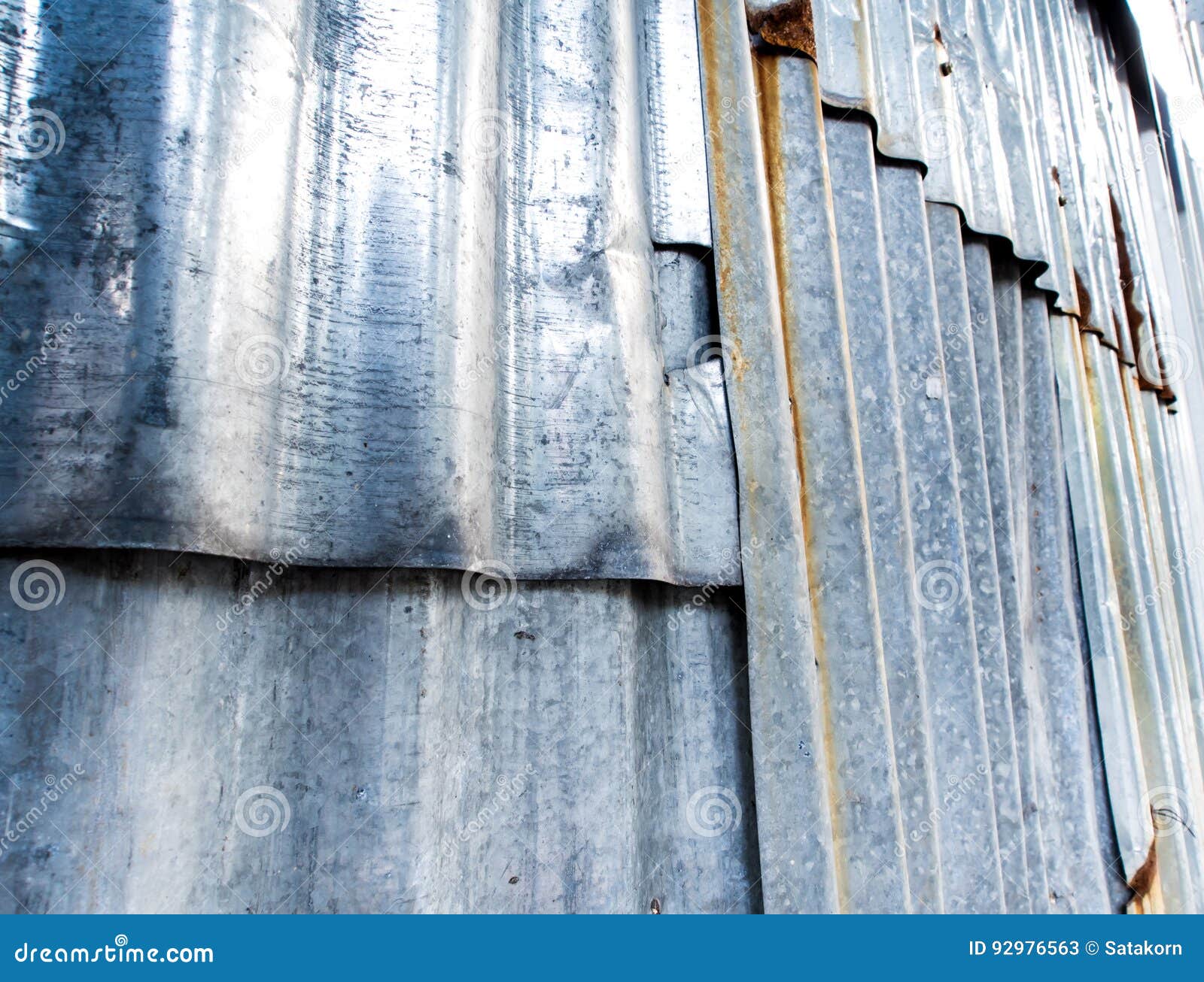 Rusty Corrugated Galvanized Sheet Fence Stock Image - Image of texture ...