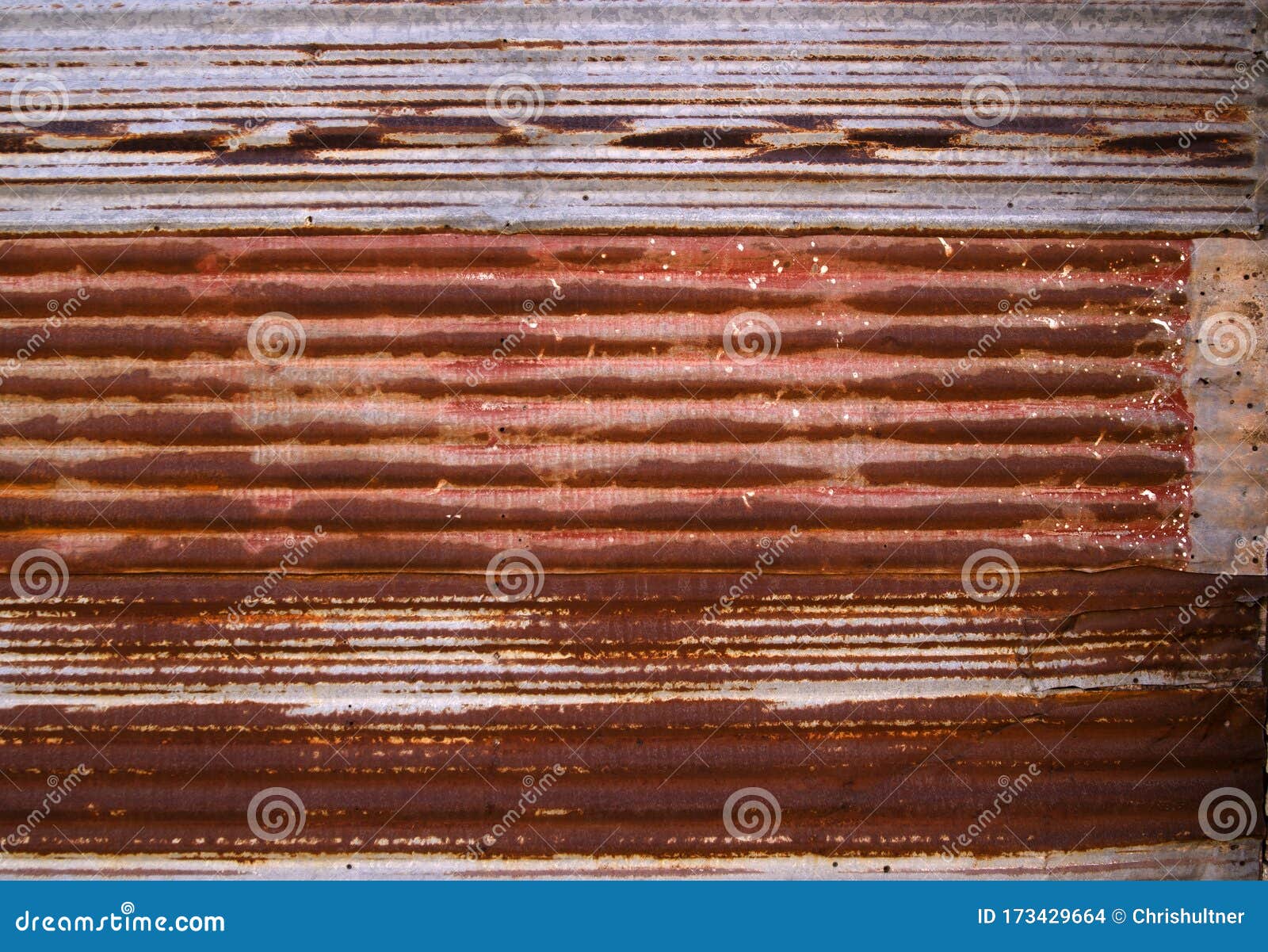 Rusty Corrugated Galvanized Steel Siding Stock Photo - Image of roof ...