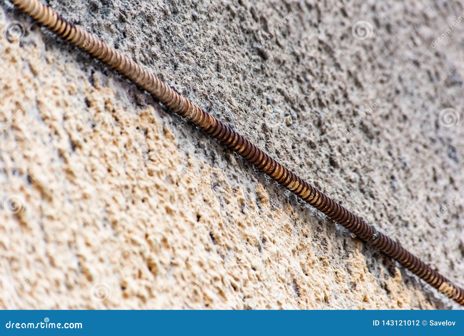 Rusty Corrugated Hose on the Wall Stock Photo - Image of protection ...