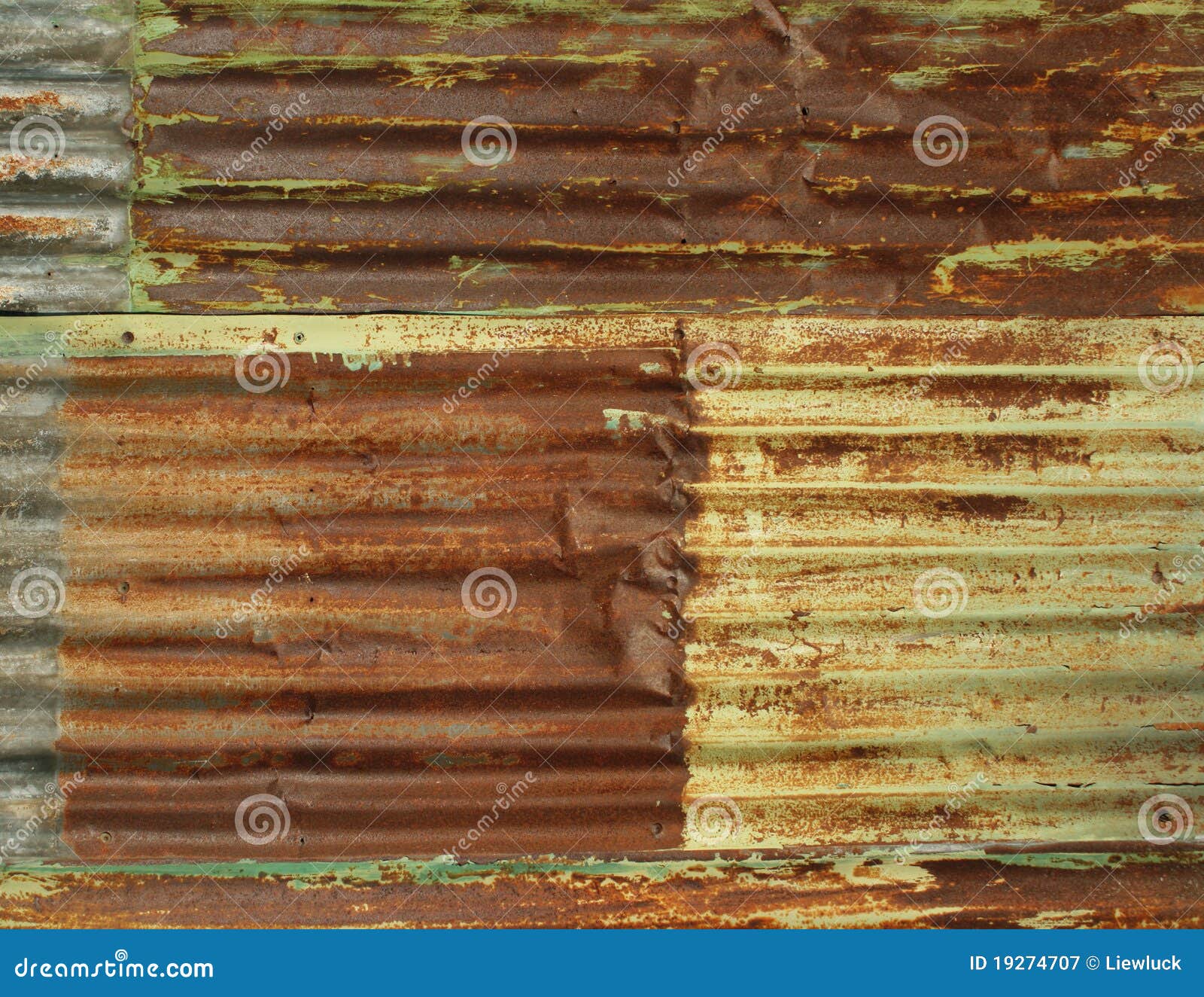 Rusty Corrugated Iron Metal Stock Image - Image of color, aluminum ...