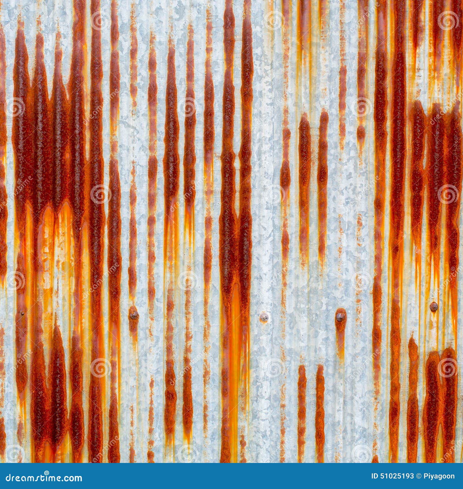 Rusty Corrugated Iron Metal Stock Image - Image of silver, exterior ...