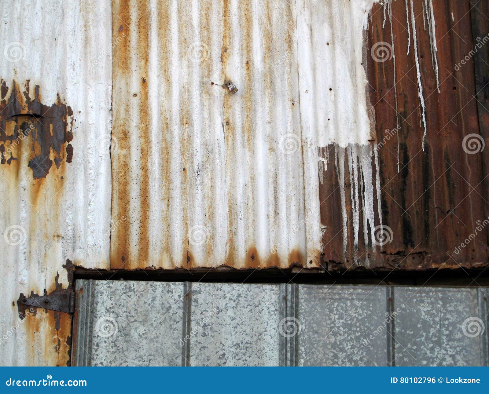 Rusty Corrugated Metal. stock photo. Image of attached - 80102796