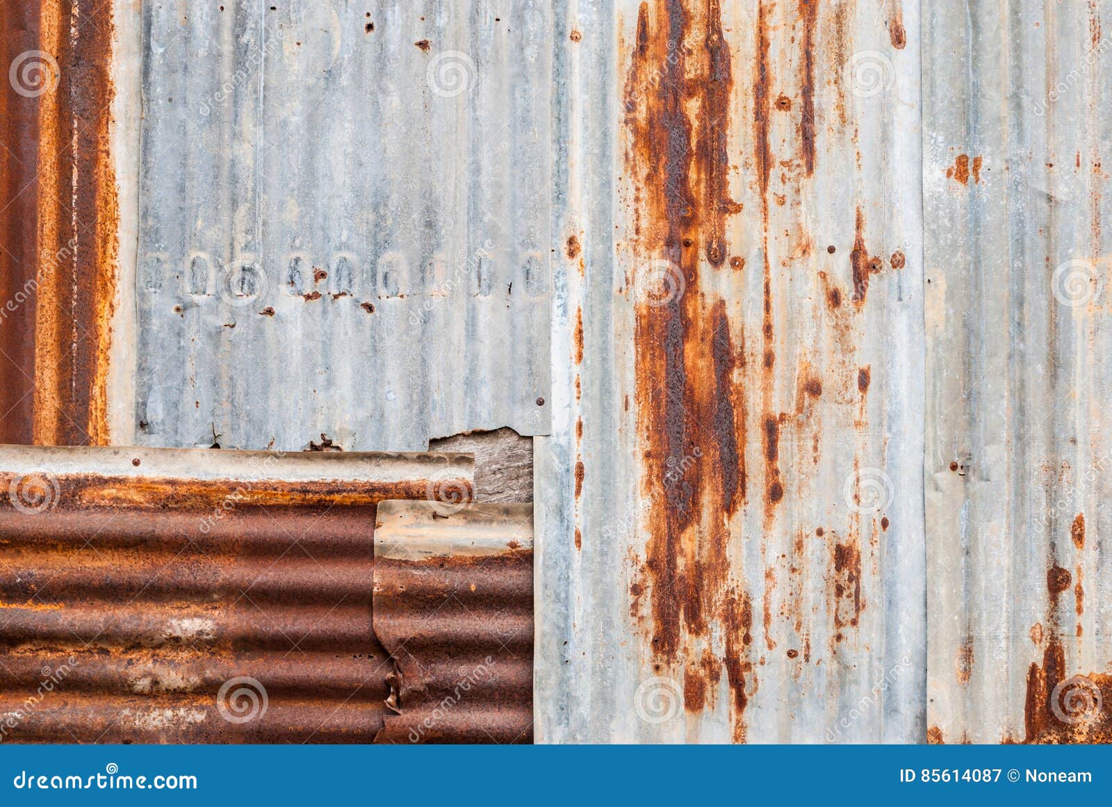 Rusty Corrugated Metal Sheet Background/ Texture Stock Image - Image of ...