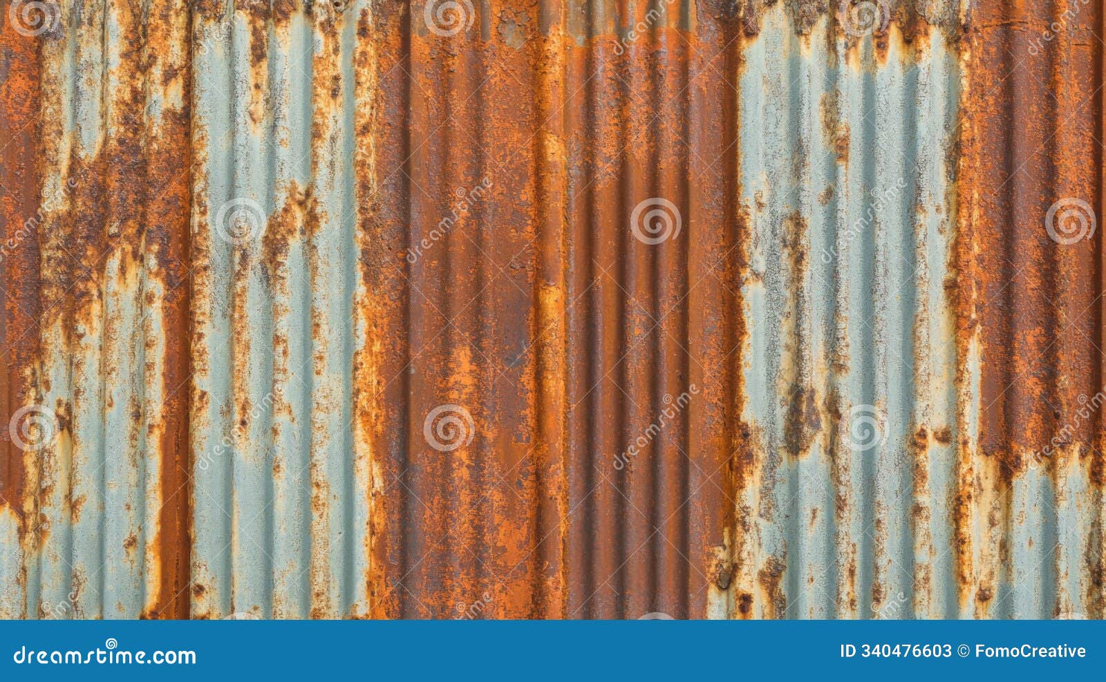 Rusty Corrugated Metal Sheet with Vertical Stripes Stock Illustration ...