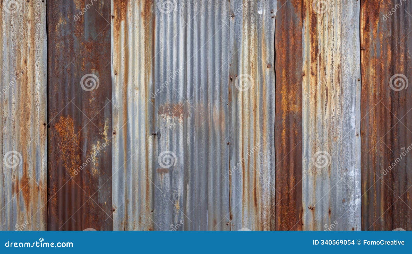 Rusty Corrugated Metal Sheet Wall Stock Illustration - Illustration of ...