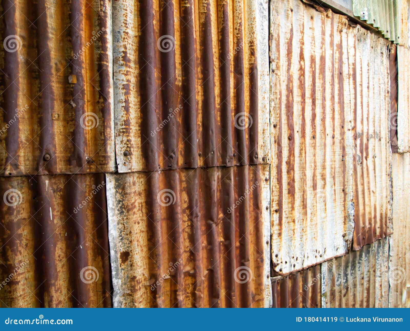 Rusty Corrugated Metal Texture or Galvanized Iron Steel Background ...