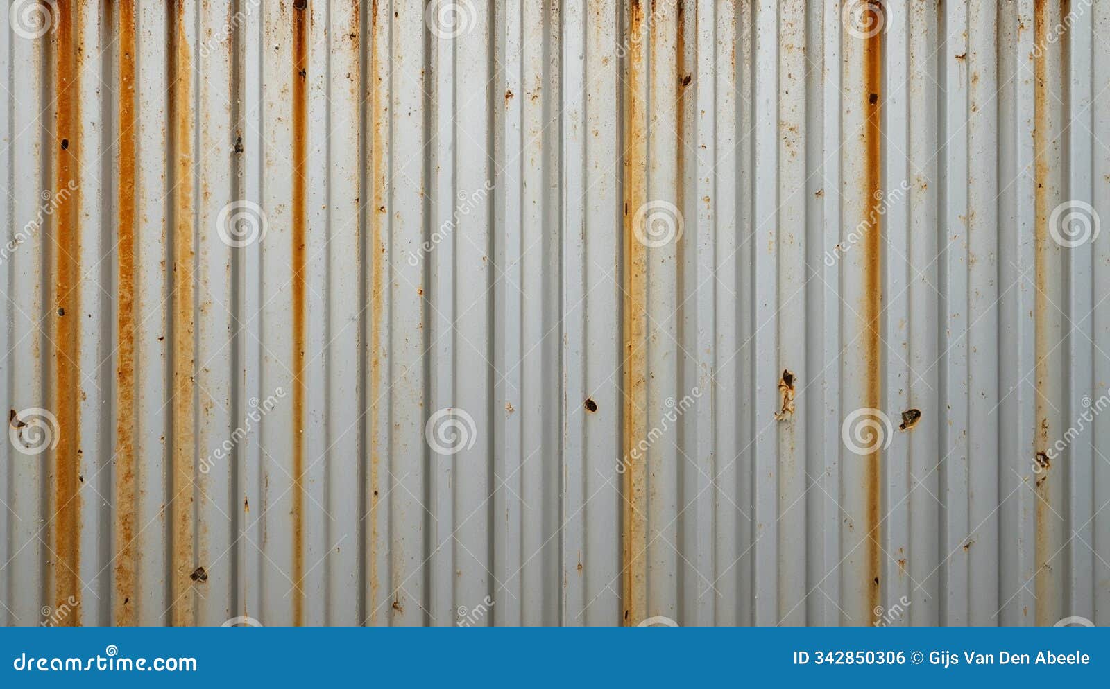 Rusty Corrugated Metal Wall With Vertical Ridges Royalty-Free Stock ...