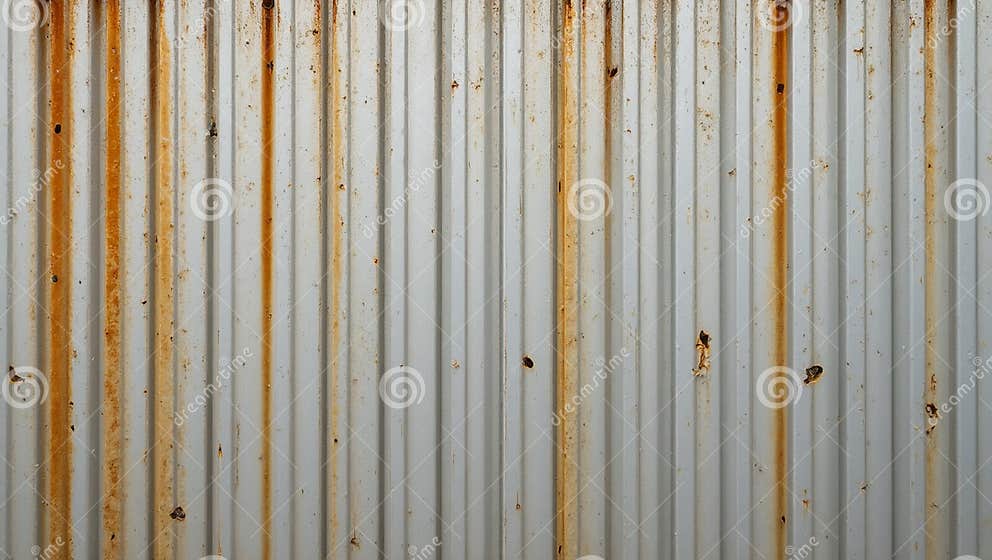 Rusty Corrugated Metal Wall with Vertical Ridges Stock Illustration ...