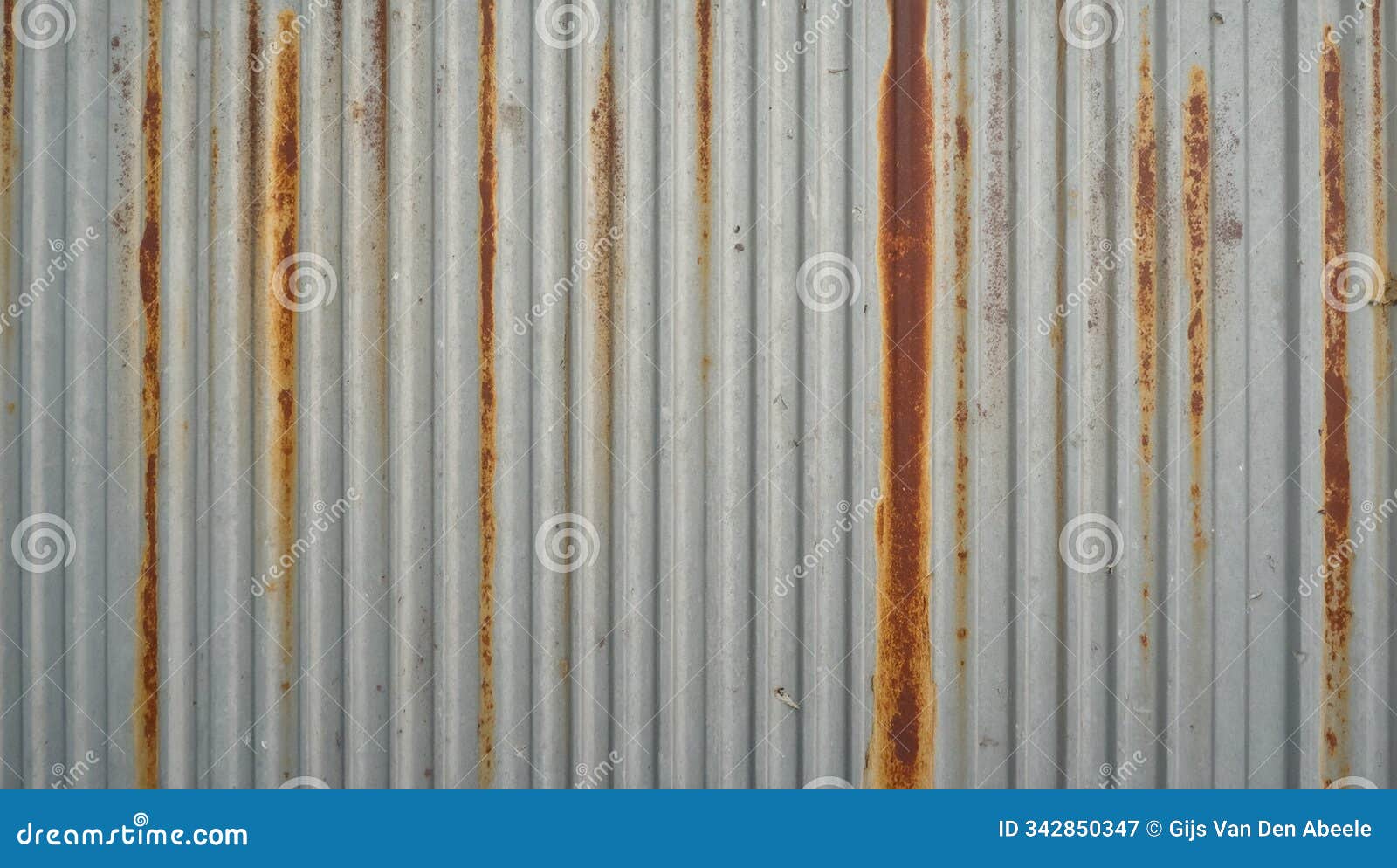 Rusty Corrugated Metal Wall With Vertical Ridges Royalty-Free Stock ...