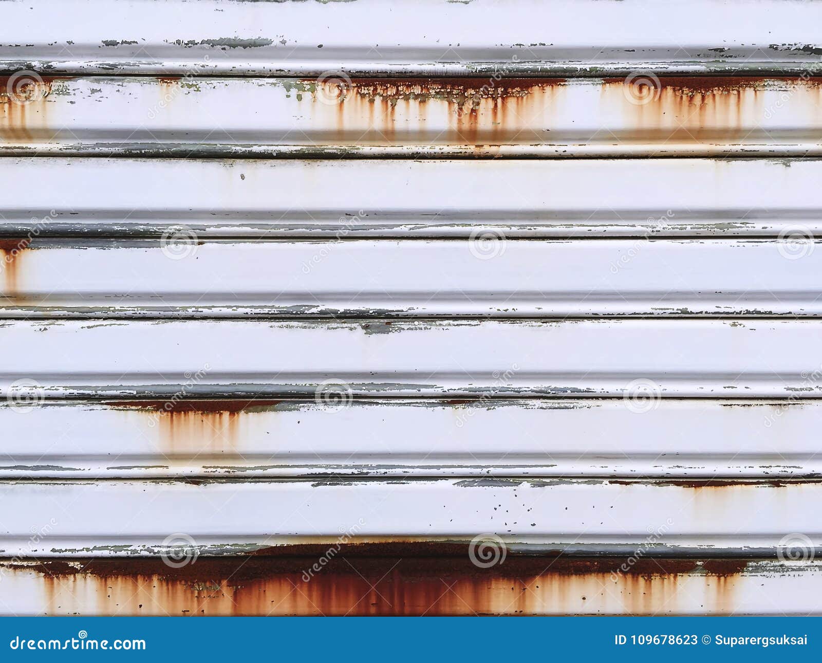 Close Up Rusty Corrugated Steel Door Texture Stock Image - Image of ...