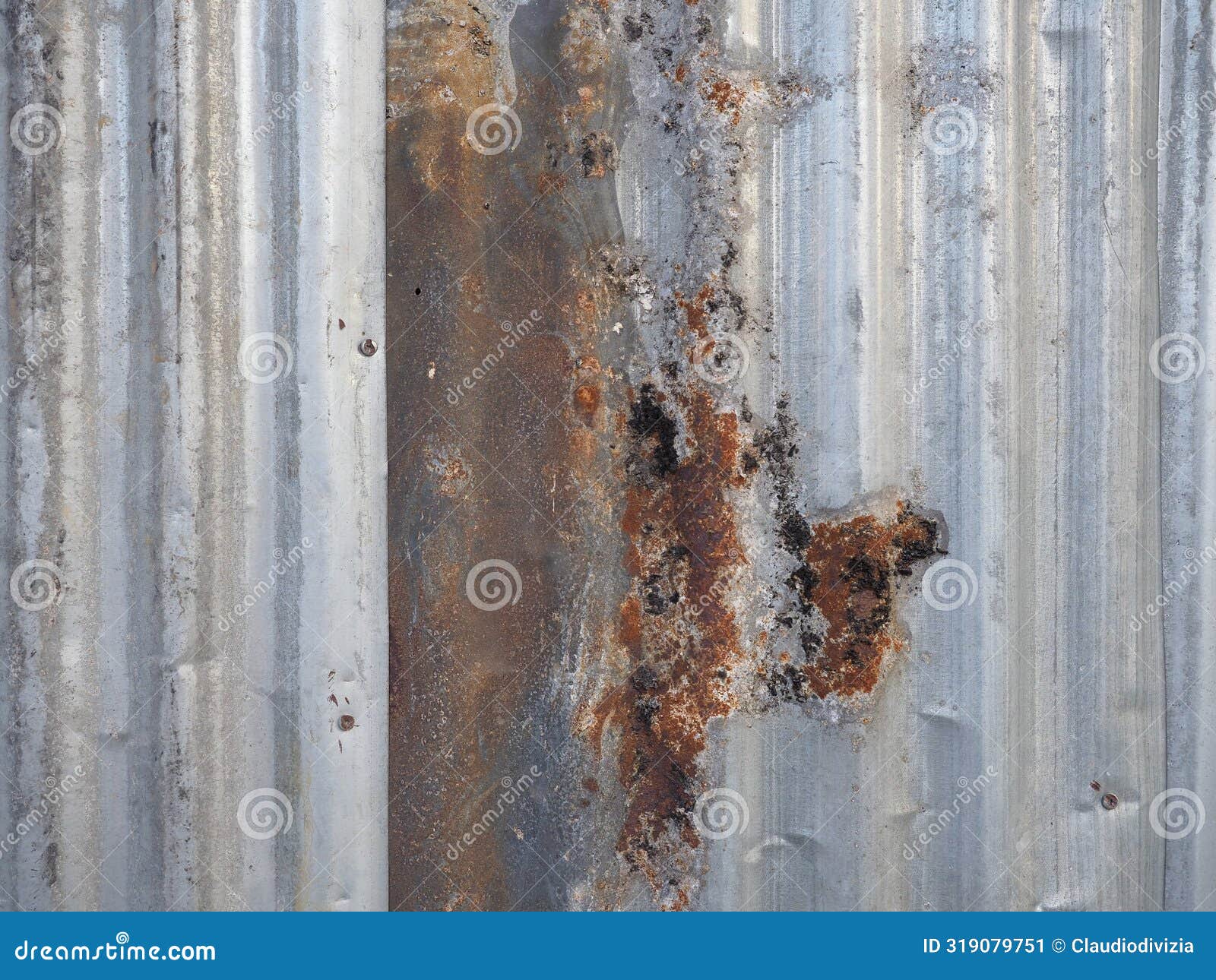 Rusty Corrugated Steel Metal Texture Background Stock Image - Image of ...