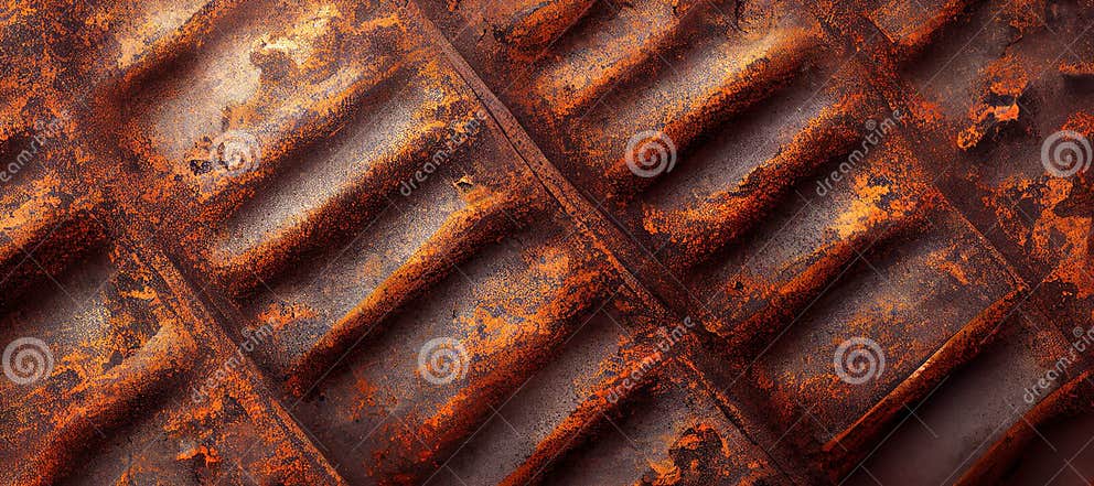 Old Rusty Cracked Iron Wall Texture Background Stock Illustration ...