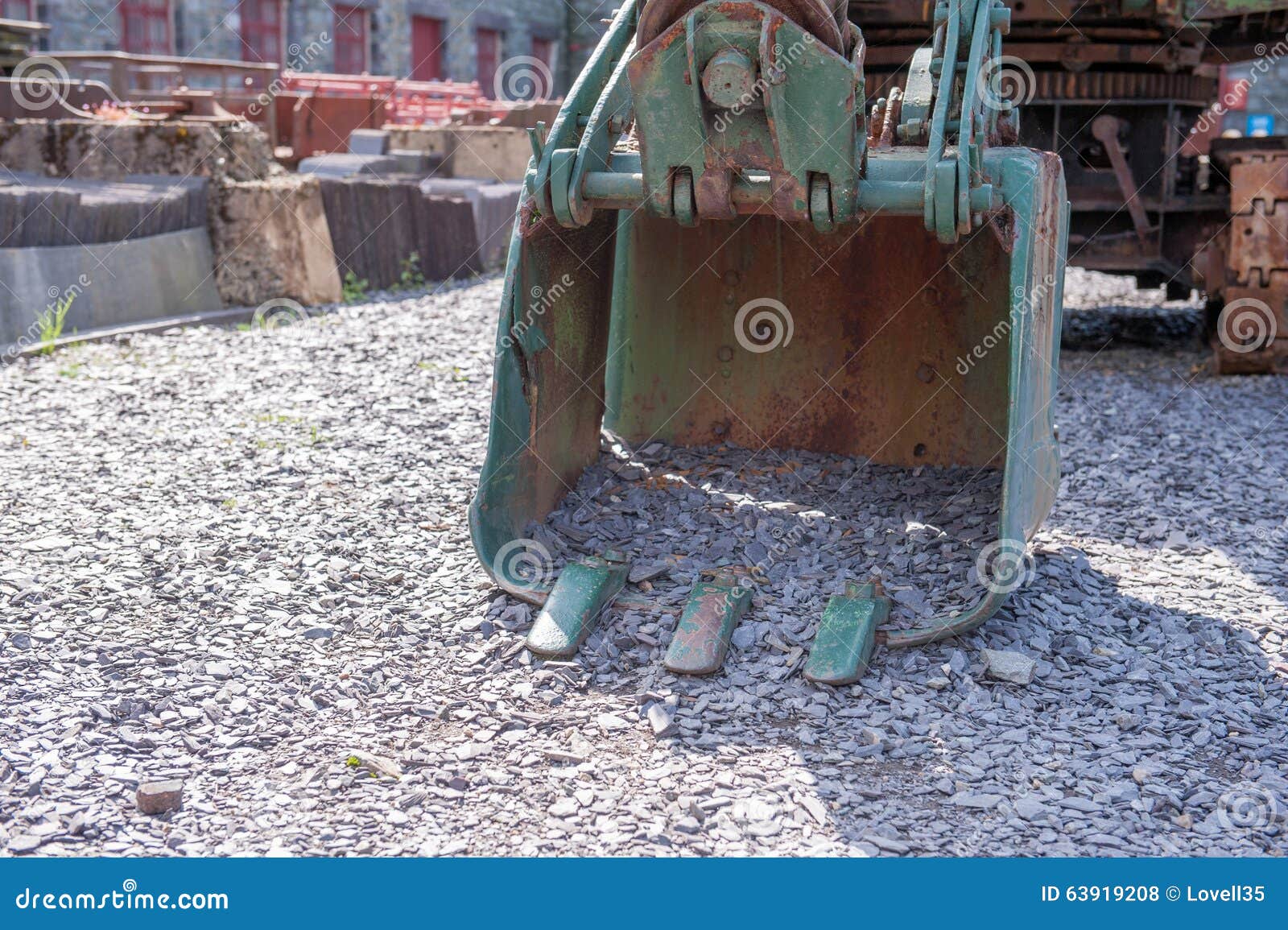 Crane Digger On Sea Water Floating Platform To Transport Excavator ...