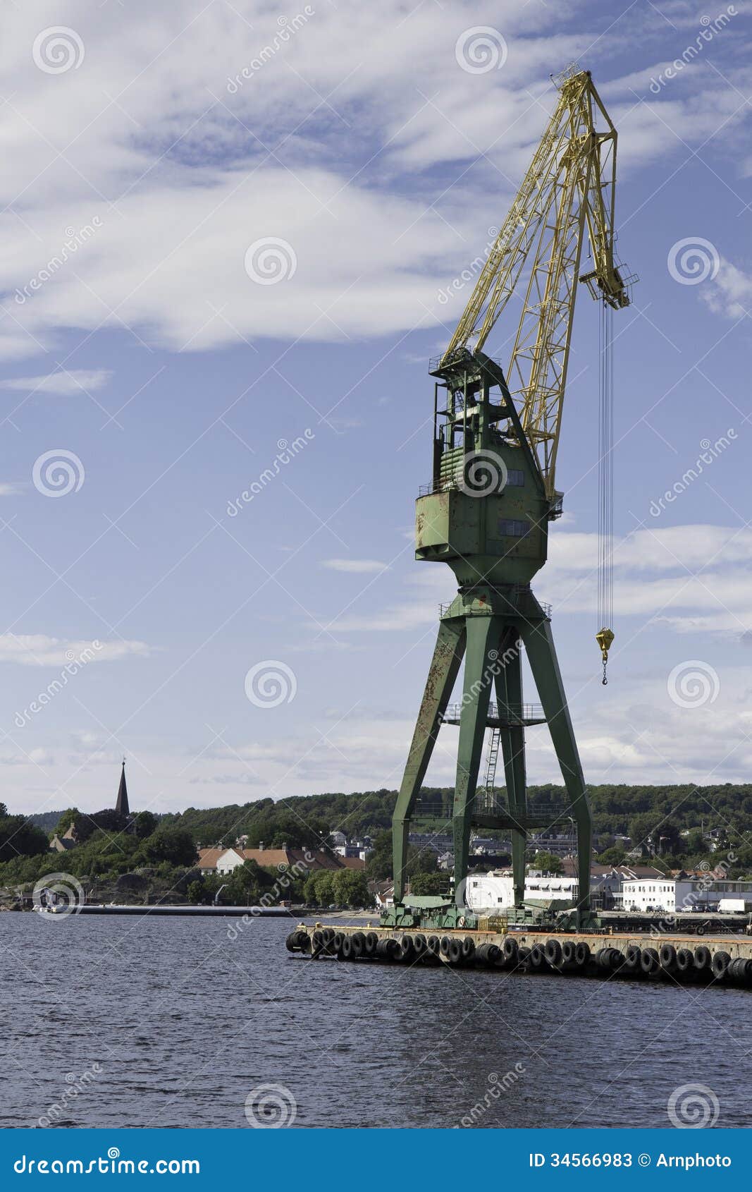 Rusty Crane stock image. Image of wire, blue, exterior - 34566983