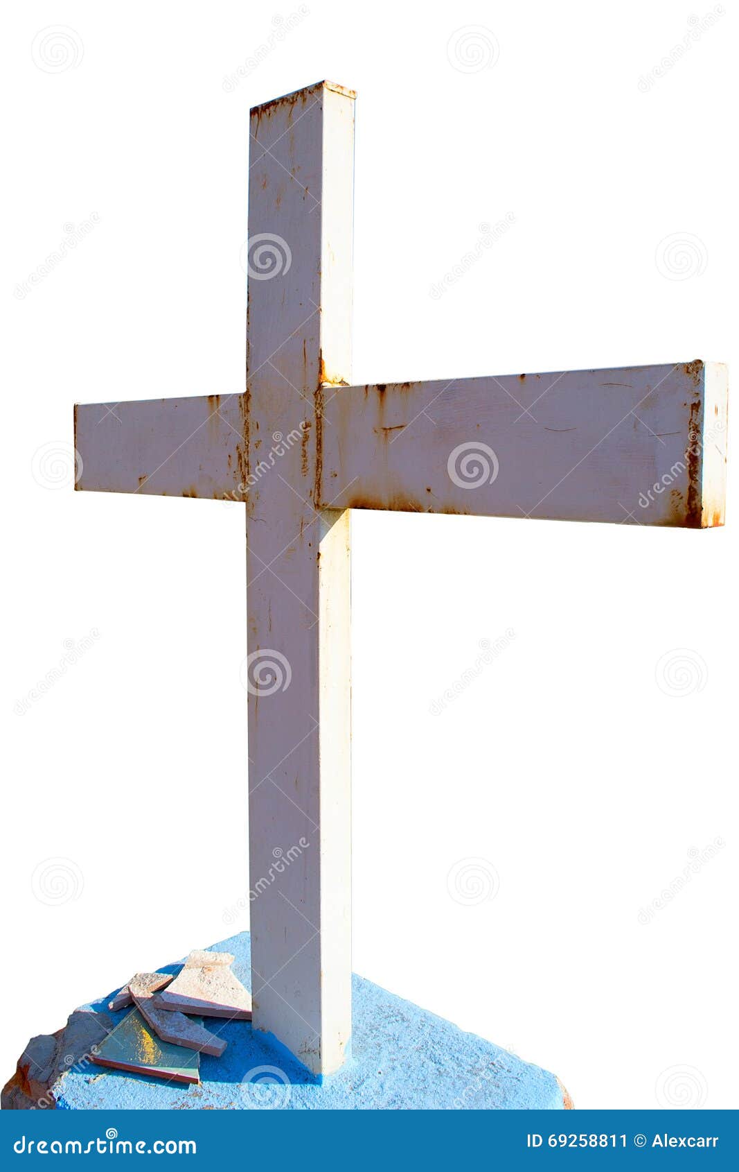 Rusty Cross On Rusted Fence On Cemetery Royalty-Free Stock Photography ...