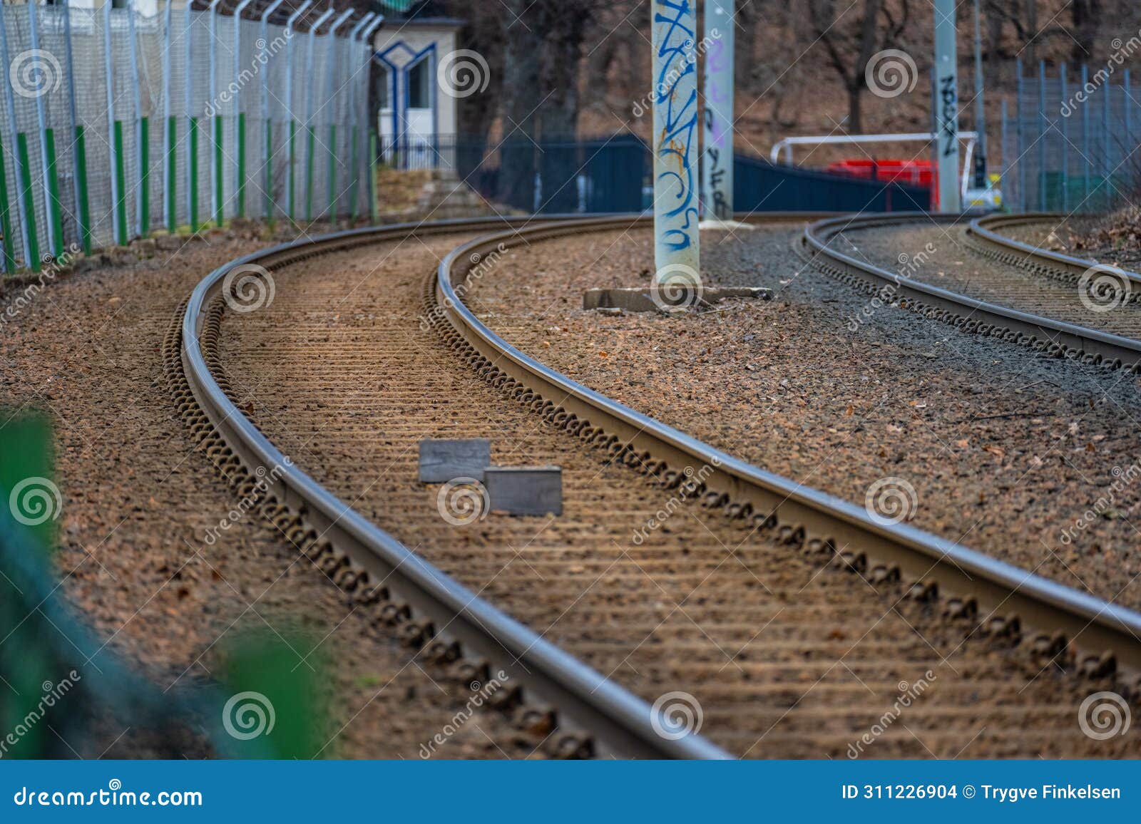 Rusty Curve of a Tram Track.. Stock Photo - Image of pattern, outdoor ...