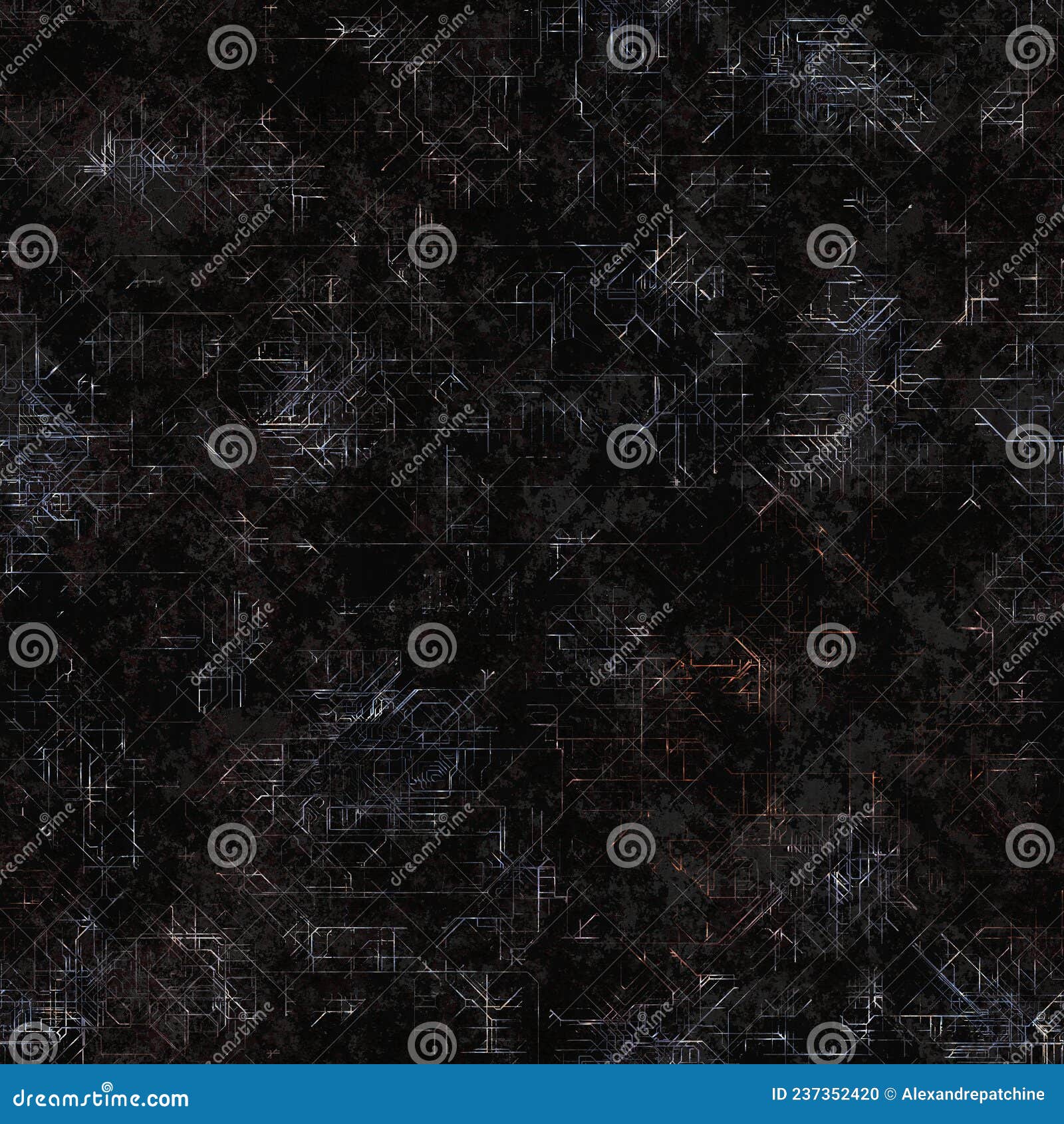 Rusty Cyber Metal Plate with Alternative Panel Layout, Derelict Old ...