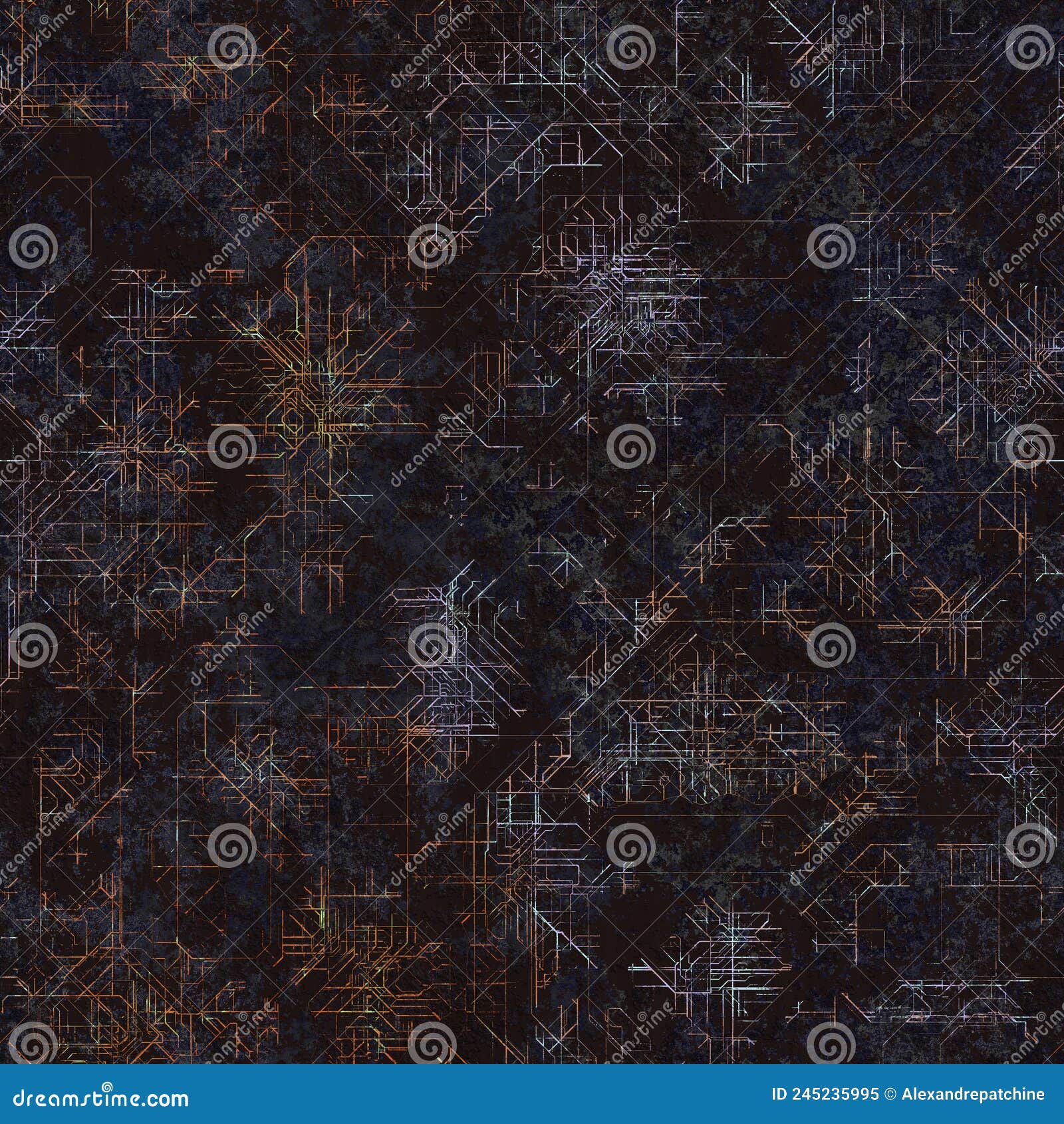 Rusty Cyber Metal Plate With Alternative Panel Layout, Derelict Old ...