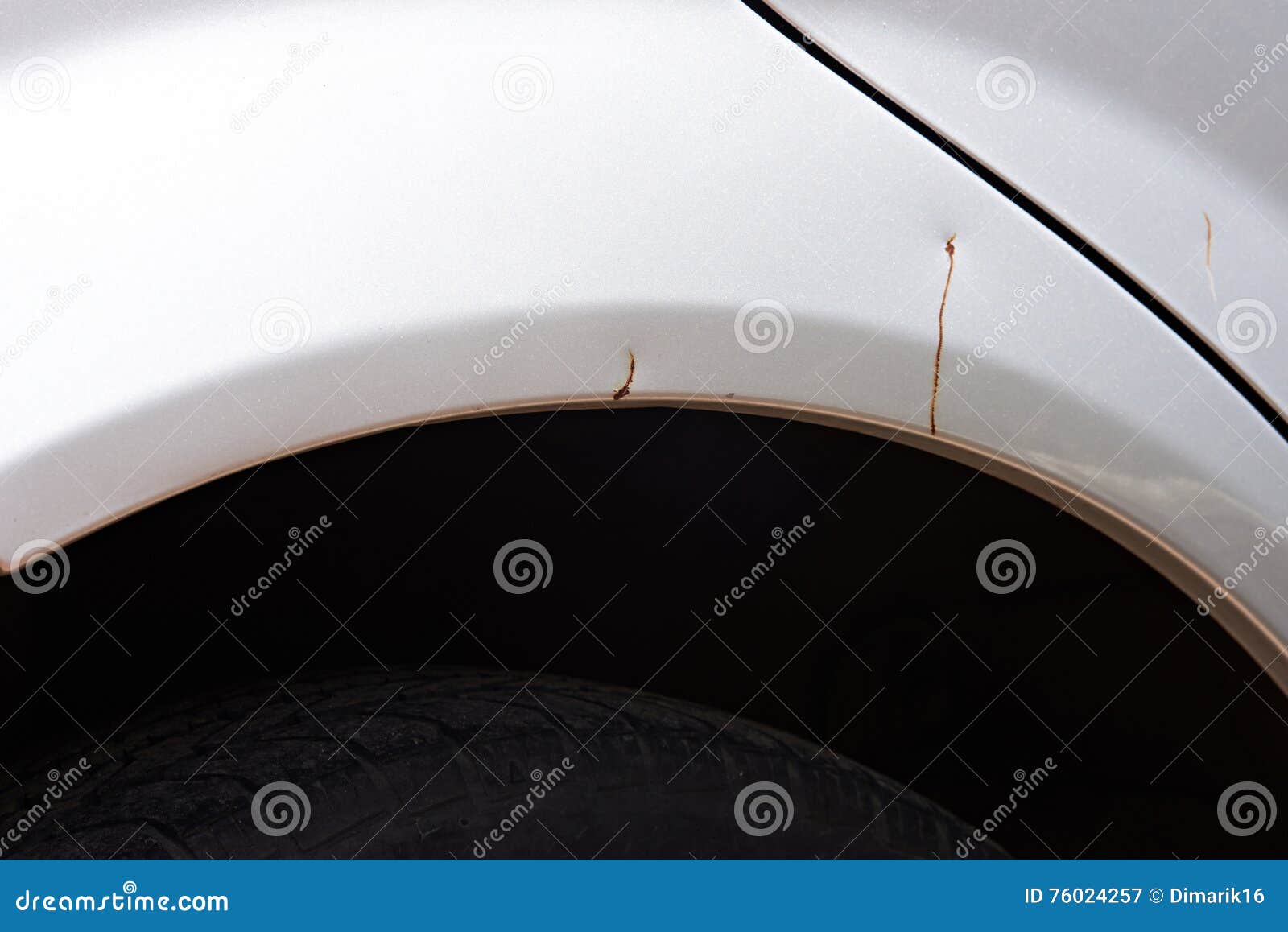 Rusty Deep Scratch on Silver Paint Stock Image - Image of scratch ...