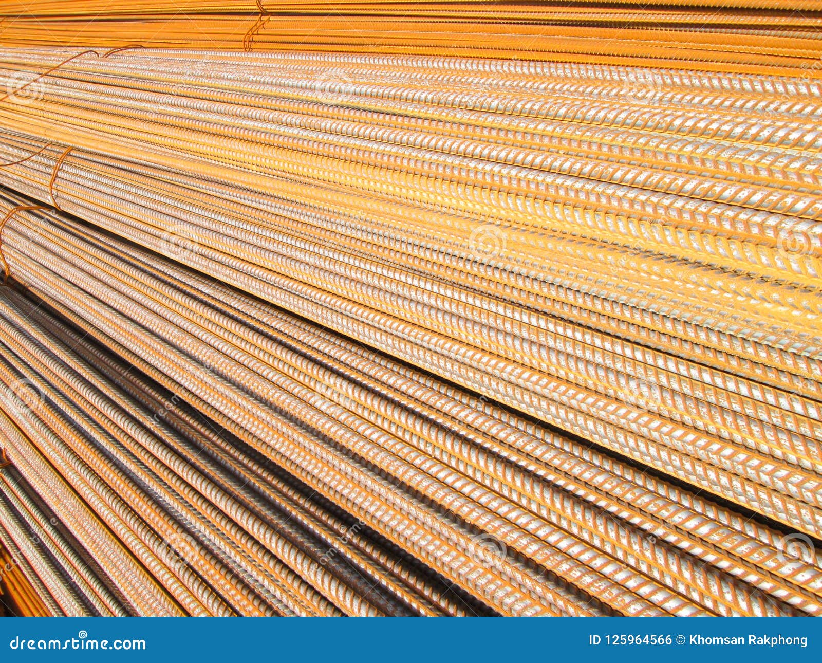 Rusty Deformed Bars Material for Reinforcement Concrete Stock Photo ...