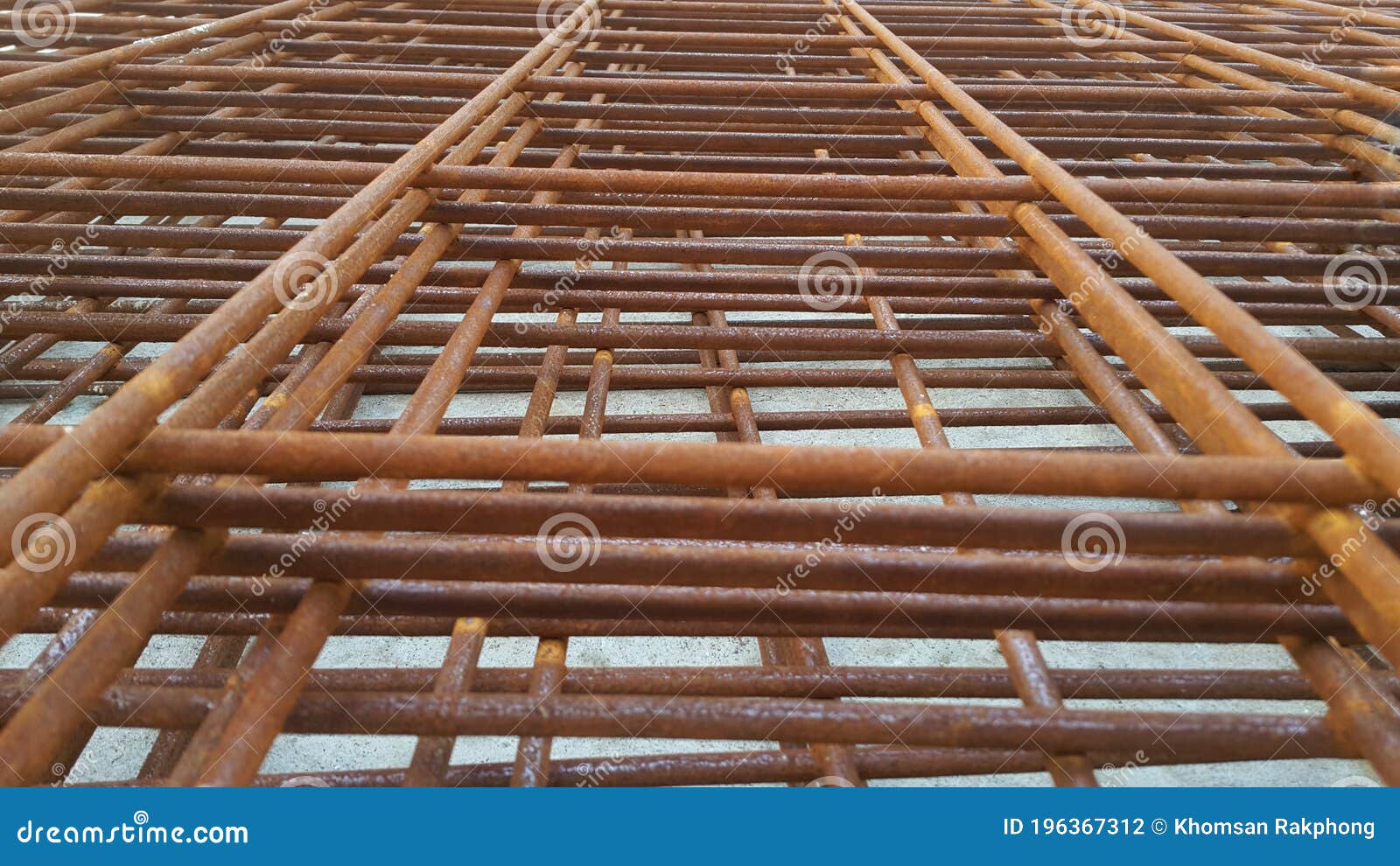 Rusty Deformed Bars Material for Reinforcement Concrete Stock Photo ...