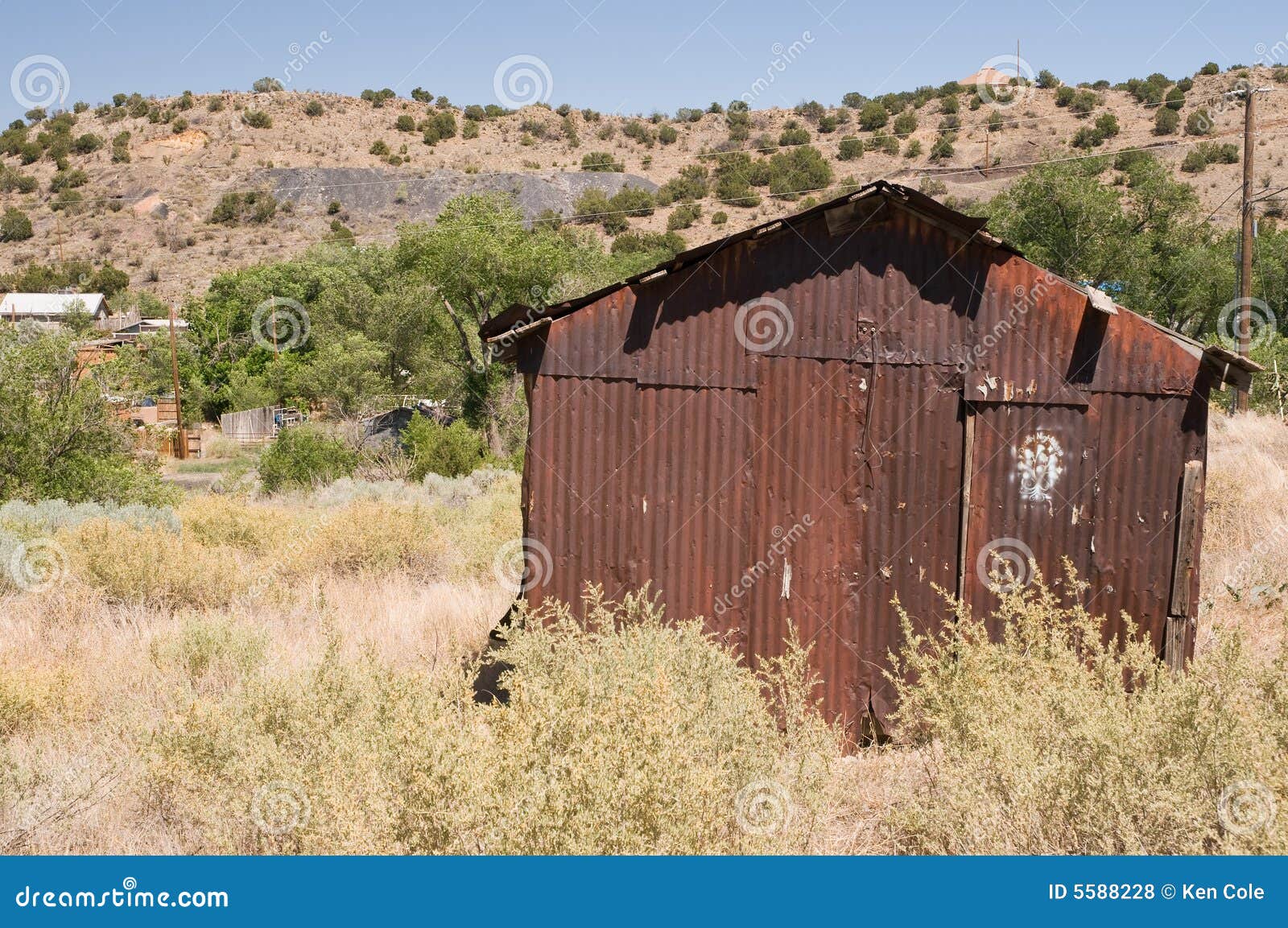 Rusty desert mining shack stock photo. Image of rust, eyesore - 5588228