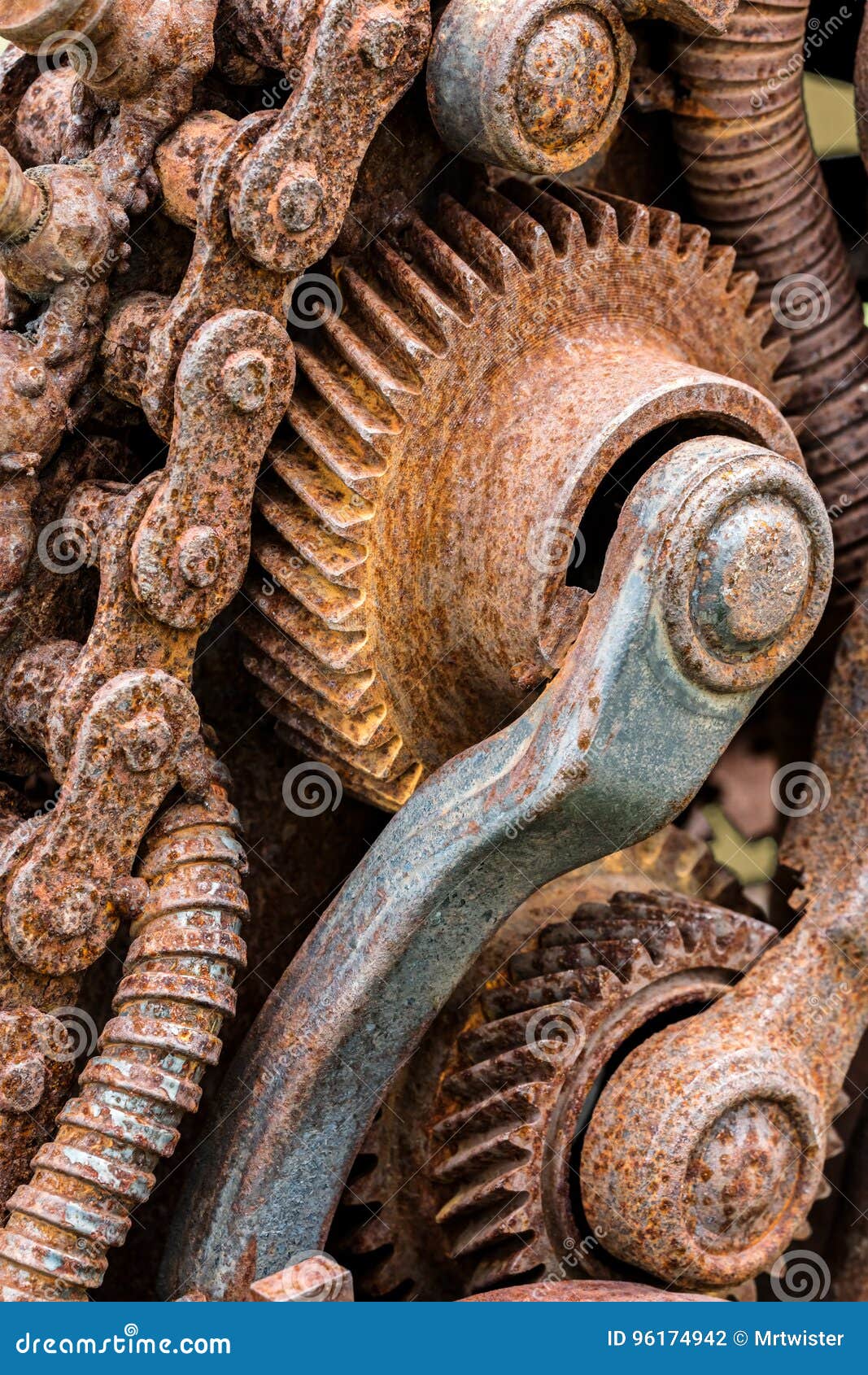 Rusty Details of Old Broken Industrial Machine Stock Photo - Image of ...