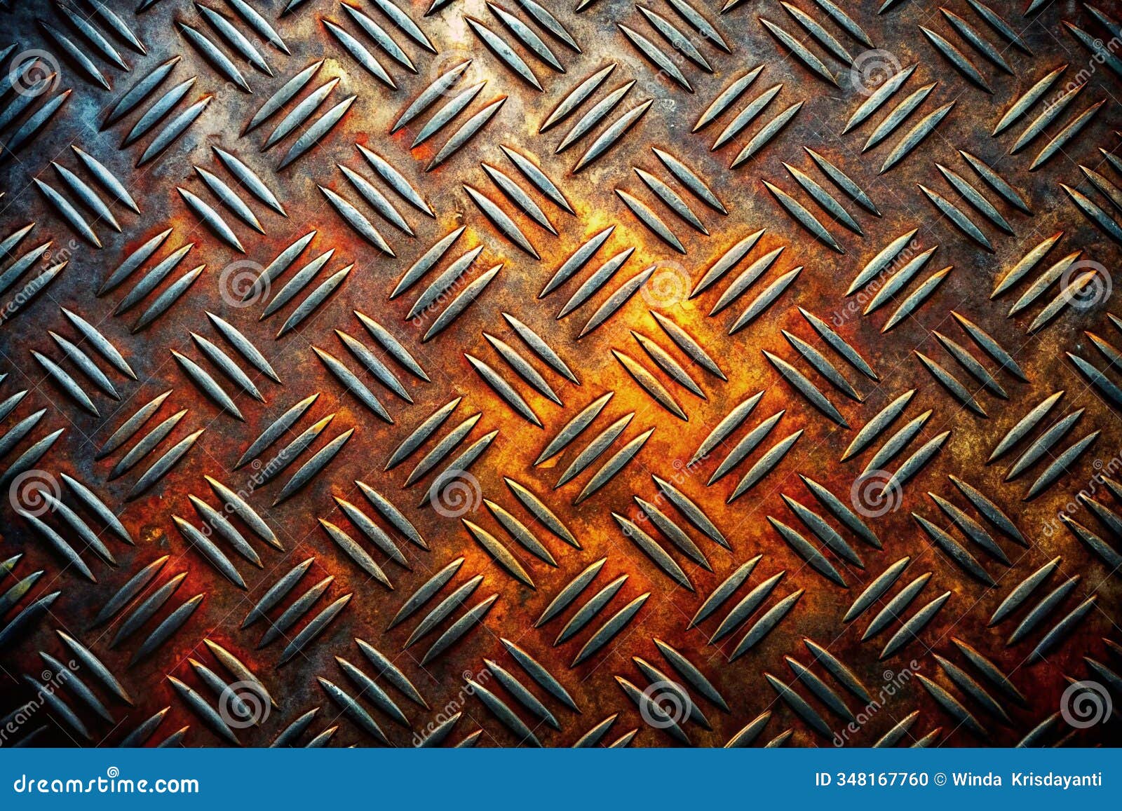 Rusty Diamond Plate Metal Texture Stock Illustration - Illustration of ...