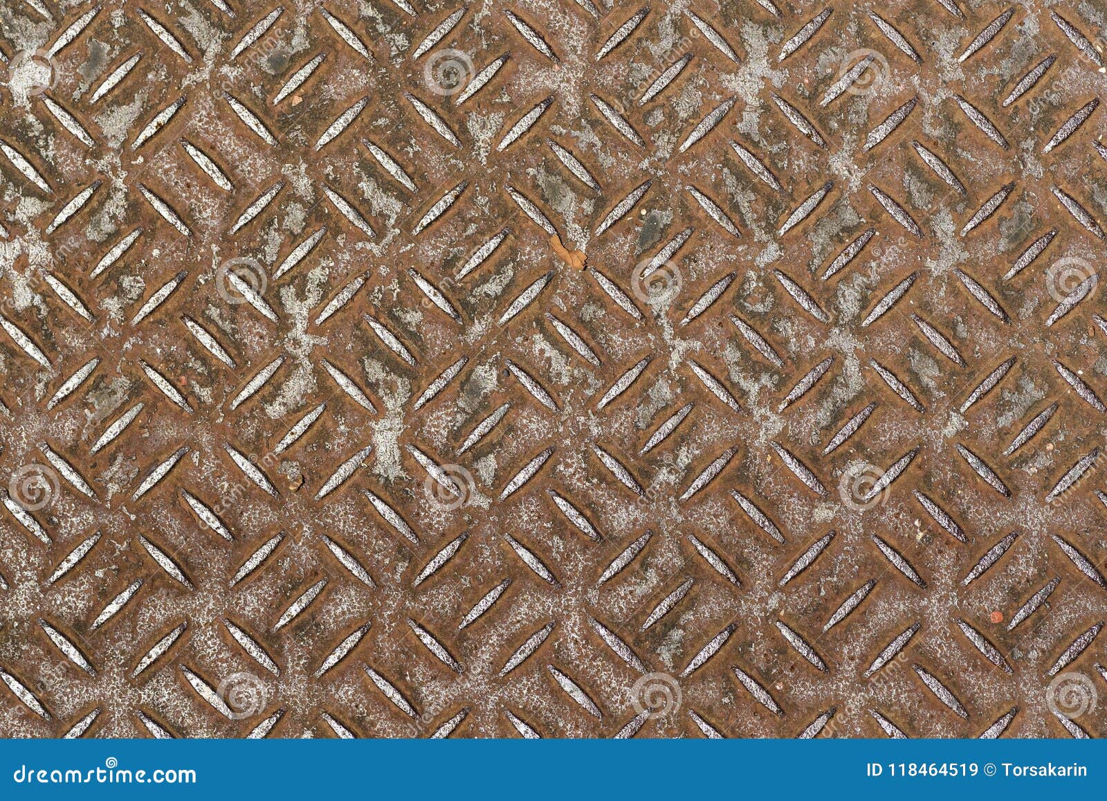 Rusty diamond plate stock image. Image of diamond, closeup - 118464519