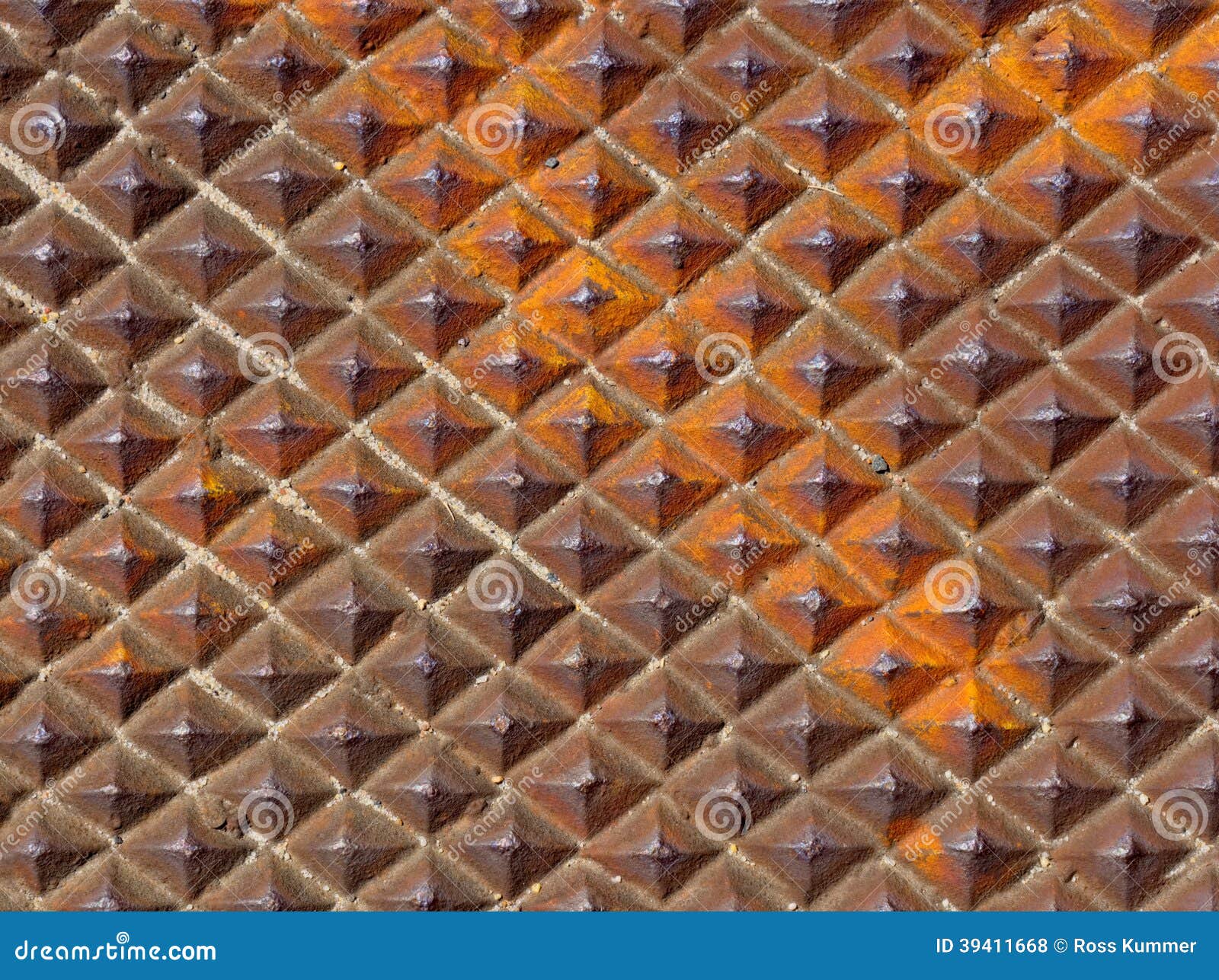 Rusty diamond plate stock photo. Image of rust, rusty - 39411668